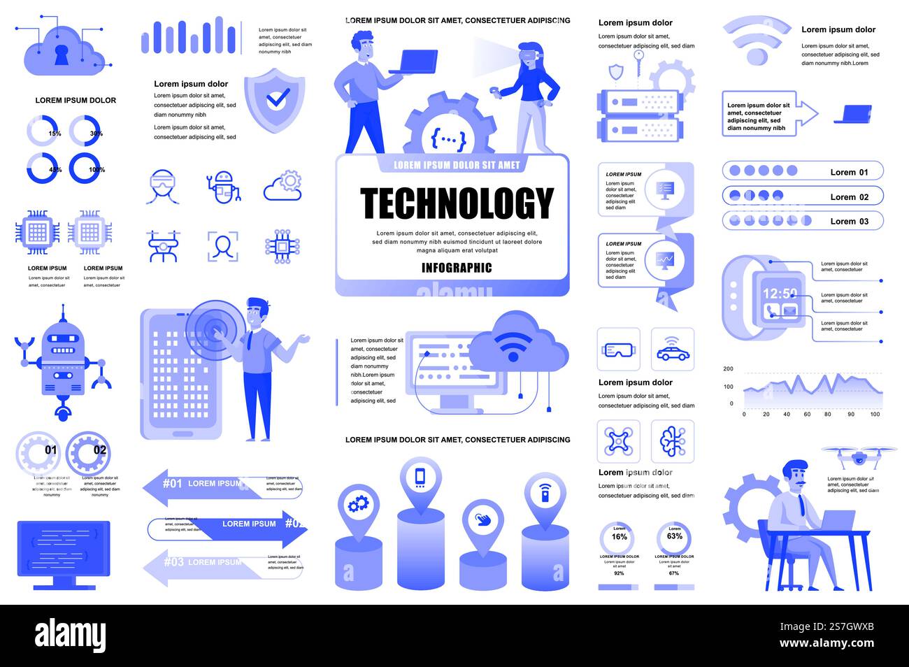 Kit elements different charts hi-res stock photography and images - Alamy