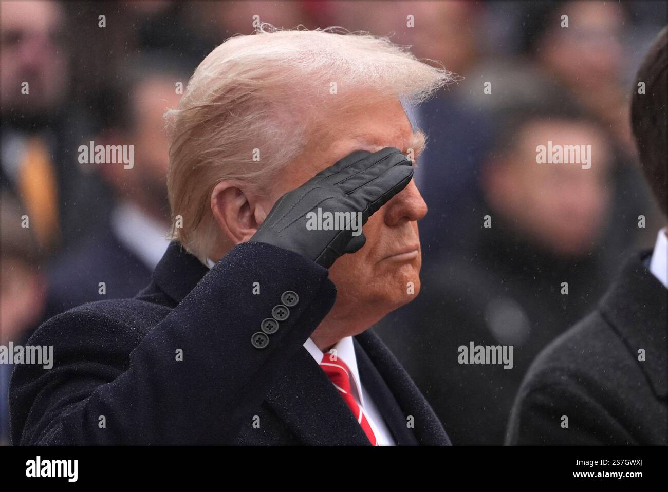 President-elect Donald Trump participates in a wreath laying ceremony ...