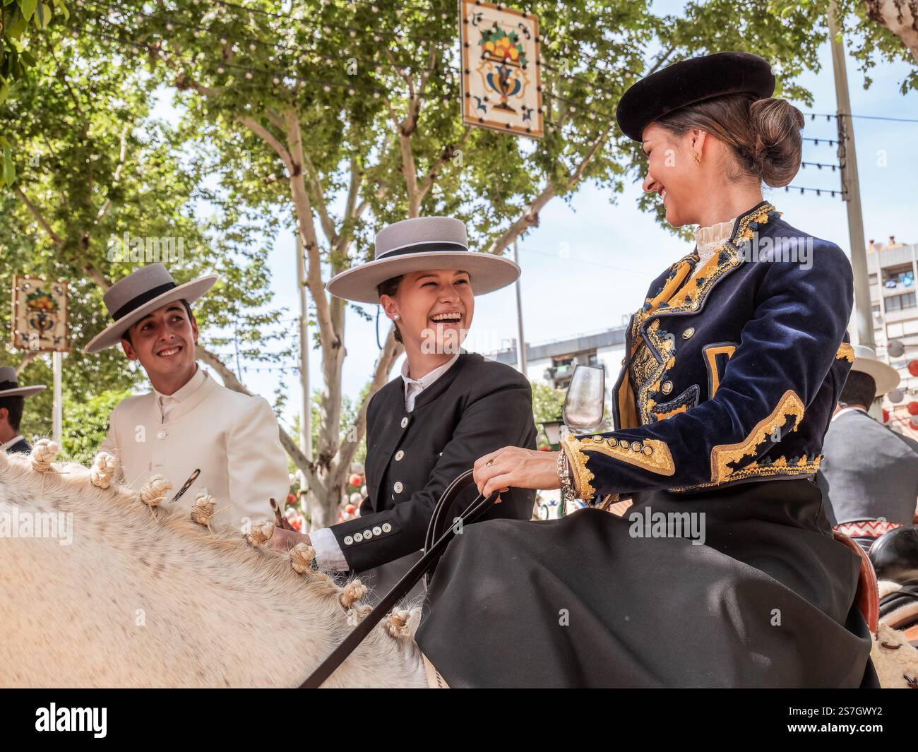 Traditional Spanish Riders at Festive Event Stock Photo - Alamy