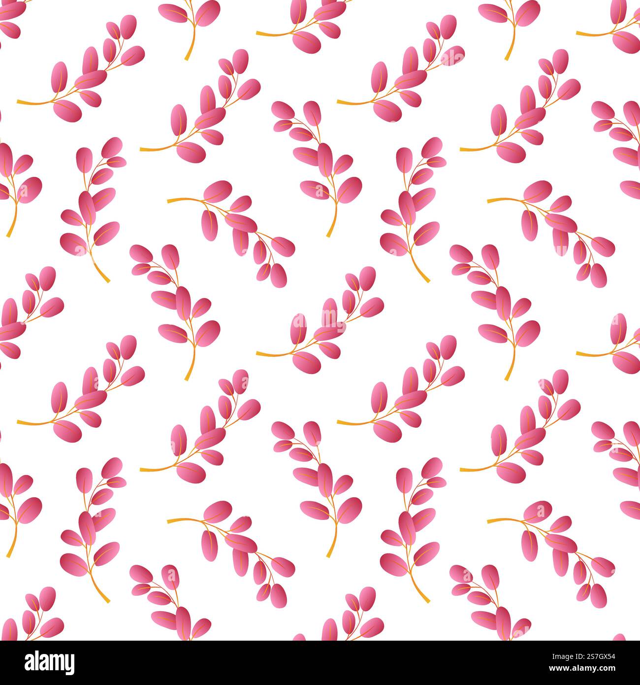 Autumn leaves pattern seamless. Abstract red leaves, branches of fall ...