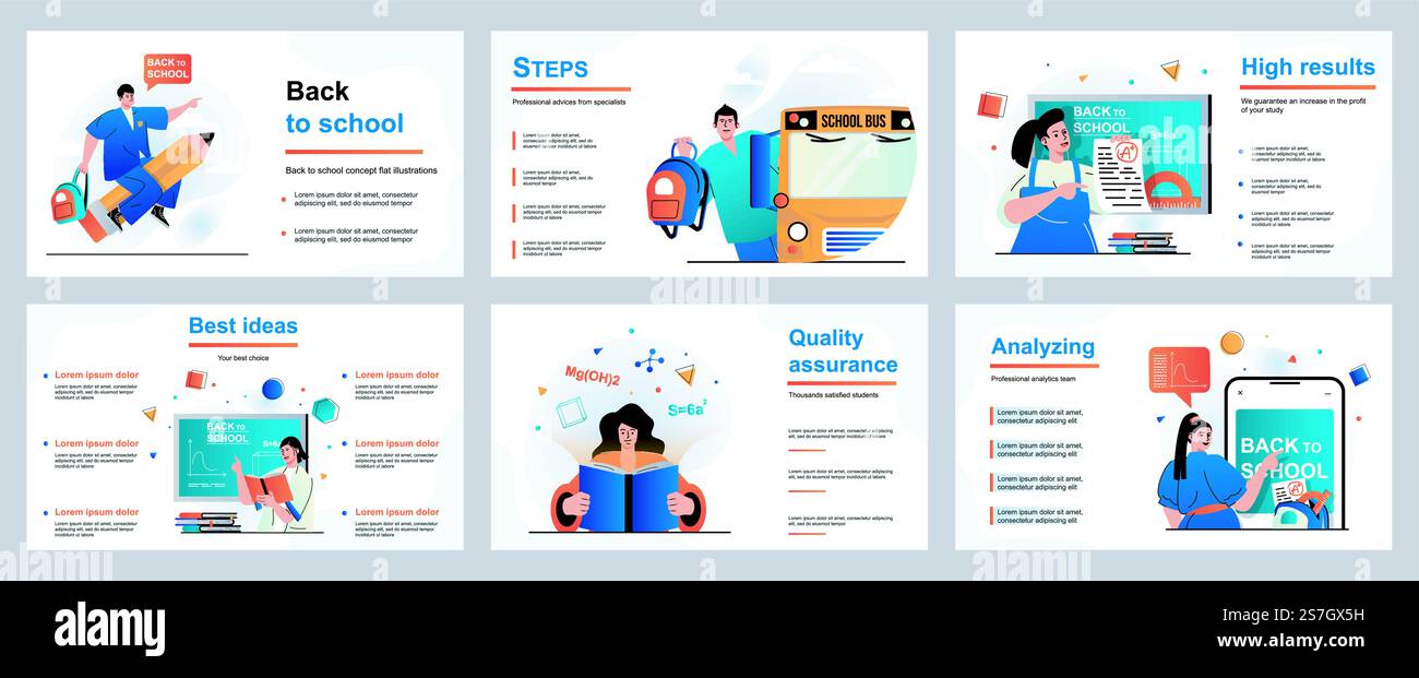 Powerpoint presentation and students Stock Vector Images - Alamy