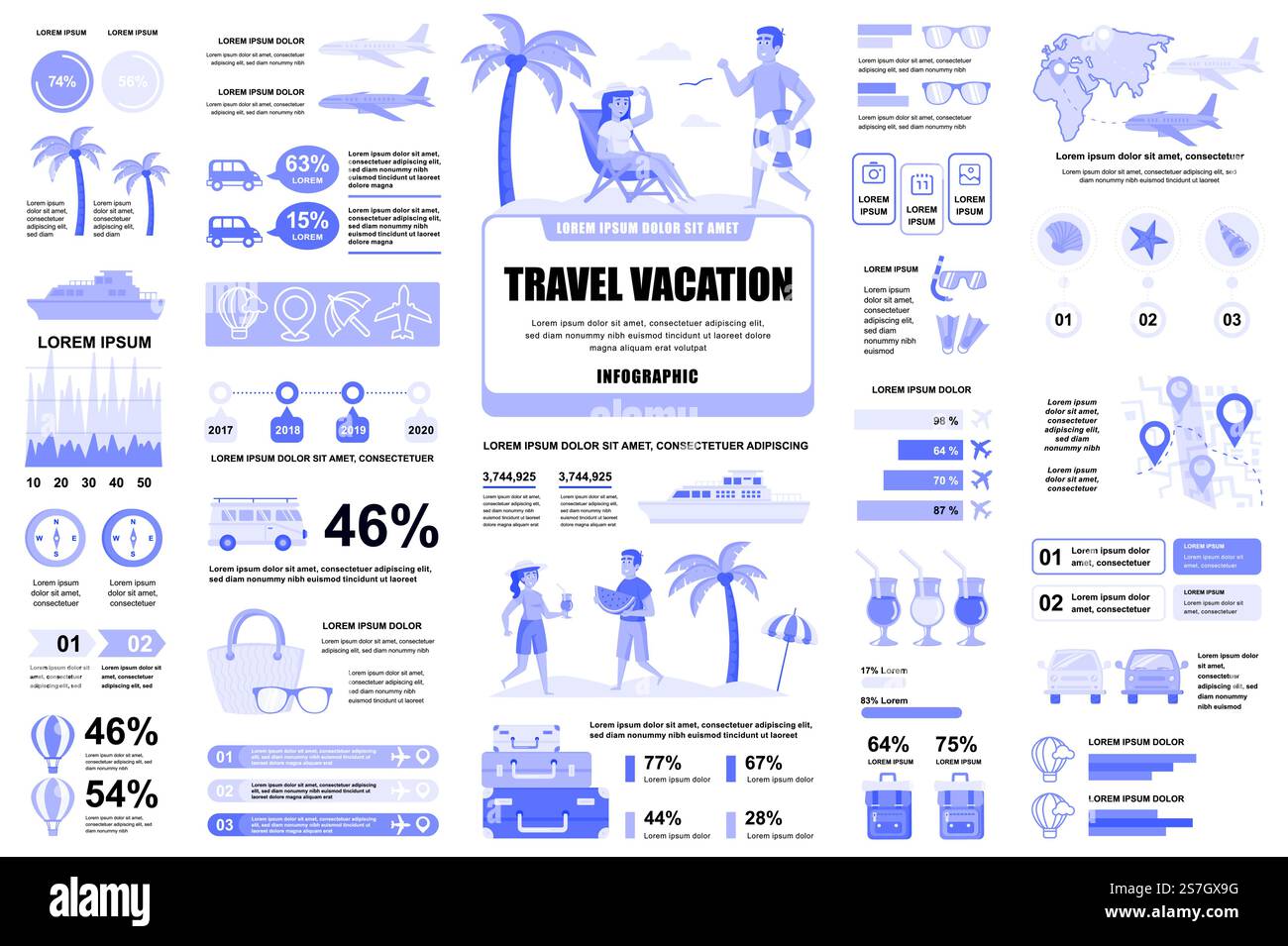 Bundle travel vacation infographic UI, UX, KIT elements. Different ... Bundle travel vacation infographic UI, UX, KIT elements. Different ...