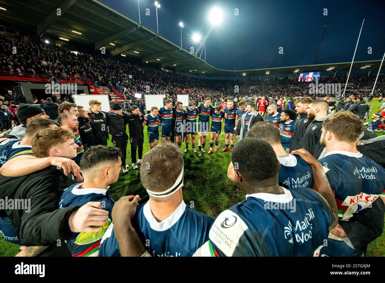 Toulouse, France. 19th Jan, 2025. Team of Leicester during the ...