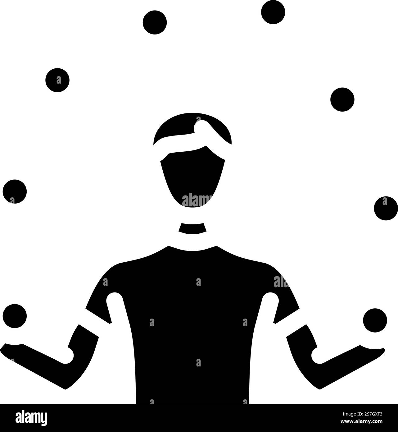 Juggler emblem Black and White Stock Photos & Images - Alamy