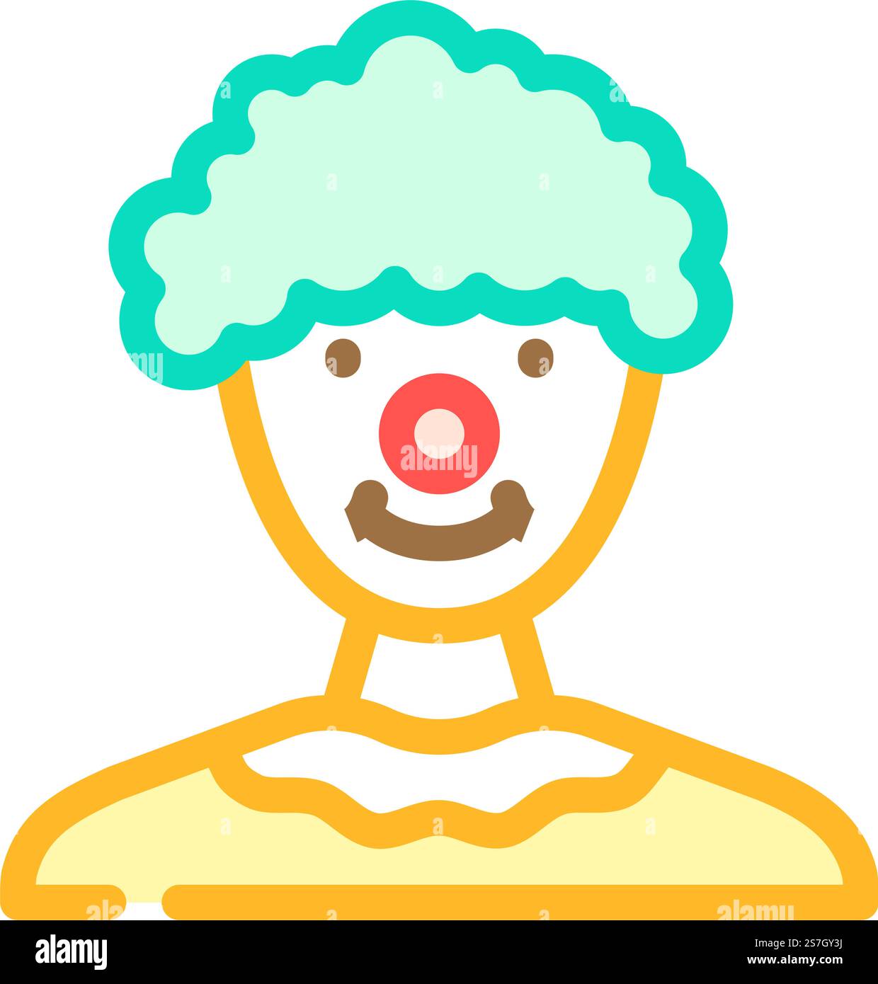 clown vintage show color icon vector. clown vintage show sign. isolated ...