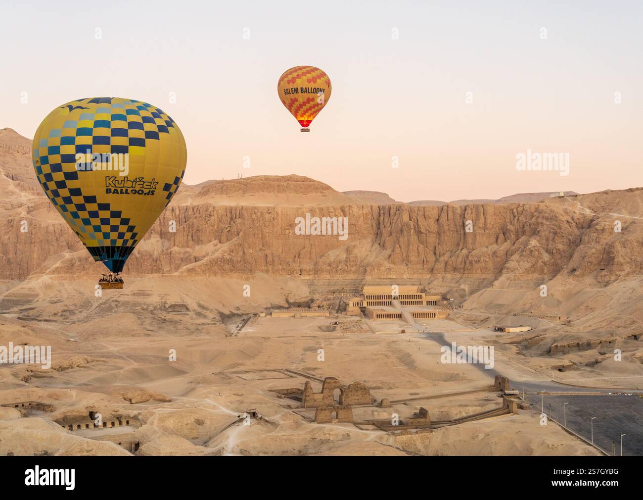 Luxor, Egypt - 31 October 2024: Hot-air balloons over Temple of ...