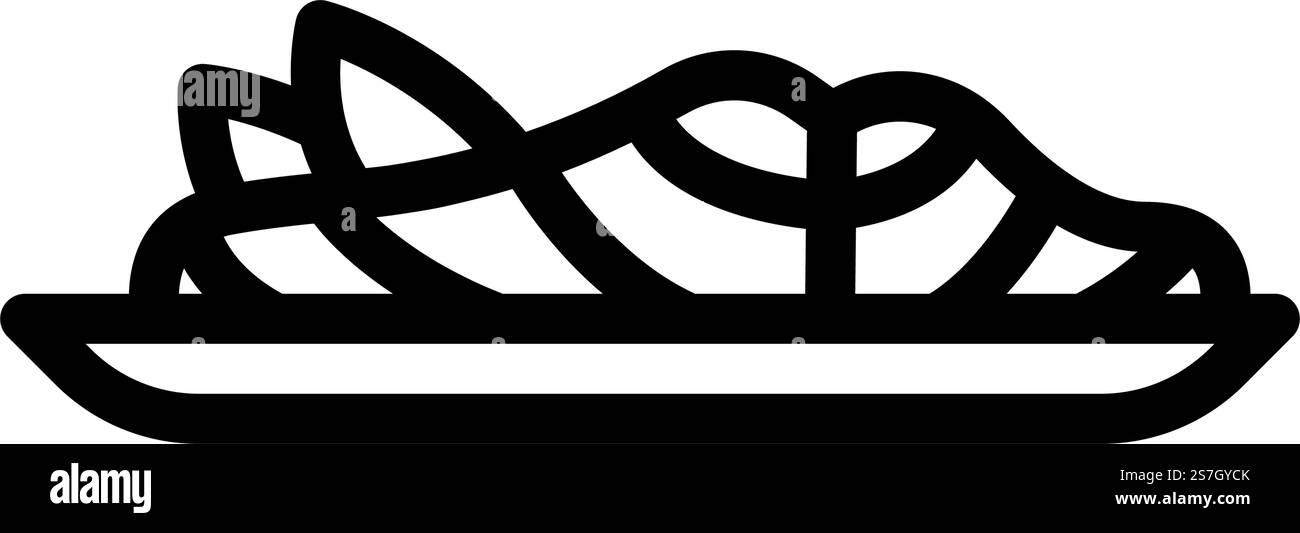 teriyaki salmon japanese food line icon vector. teriyaki salmon ...