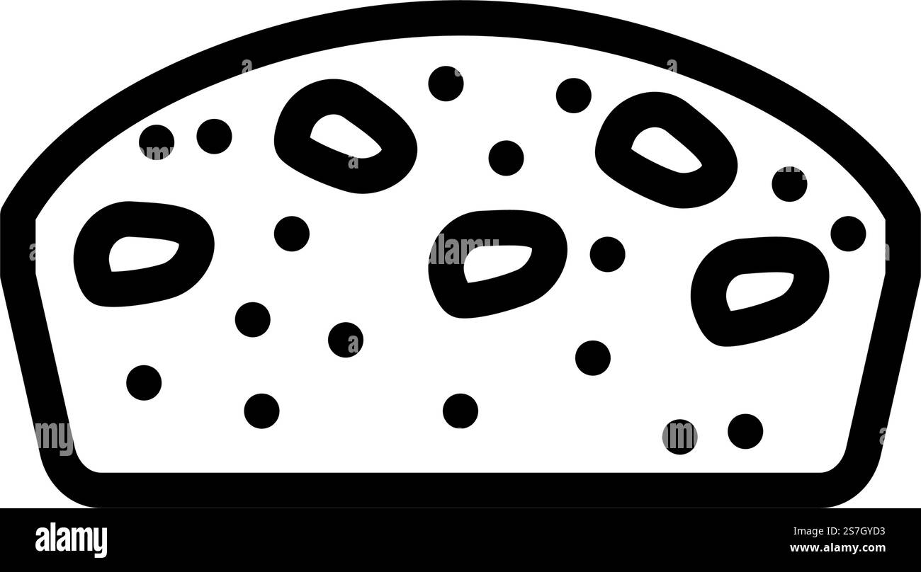 raisin bun food meal line icon vector. raisin bun food meal sign ...