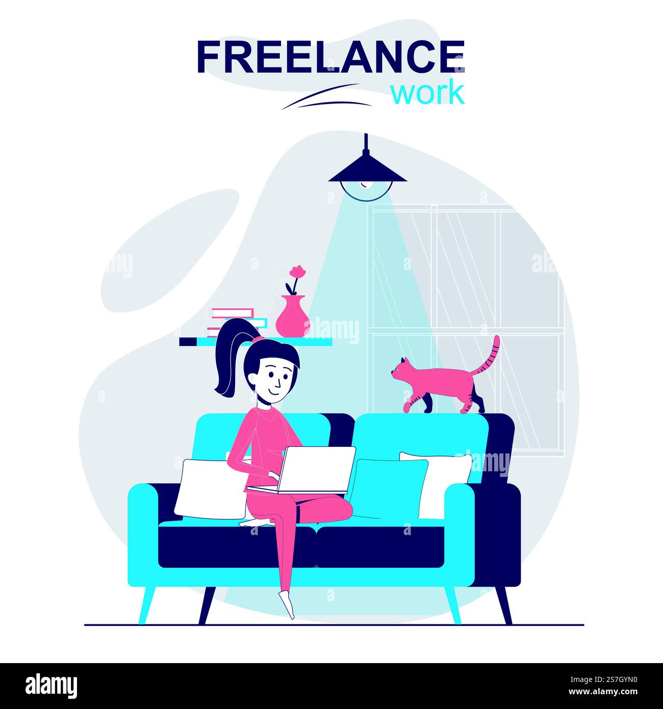 Freelancer cyberspace Cut Out Stock Images & Pictures - Alamy