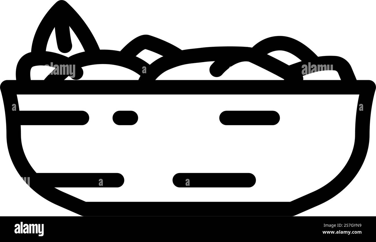 fruit salad food snack line icon vector. fruit salad food snack sign ...