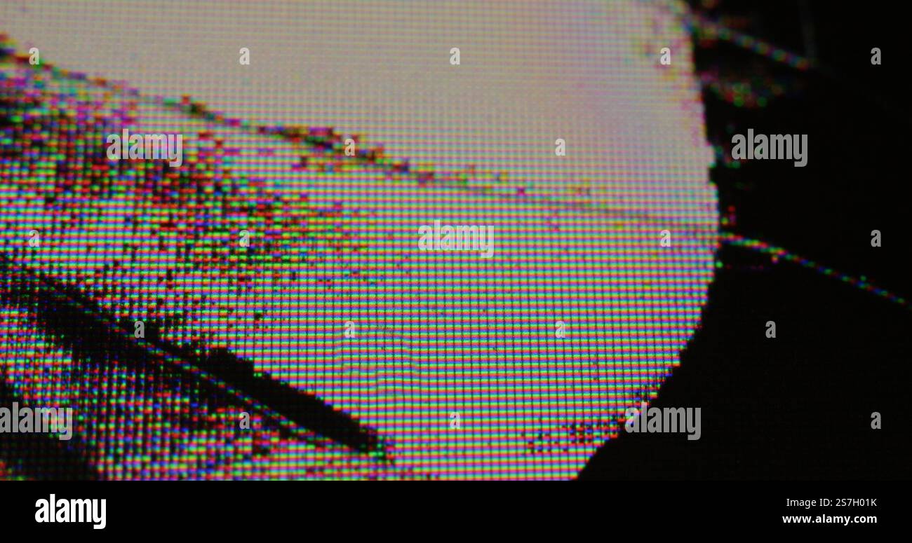Cracked screen matrix deformation black hi-res stock photography and ...