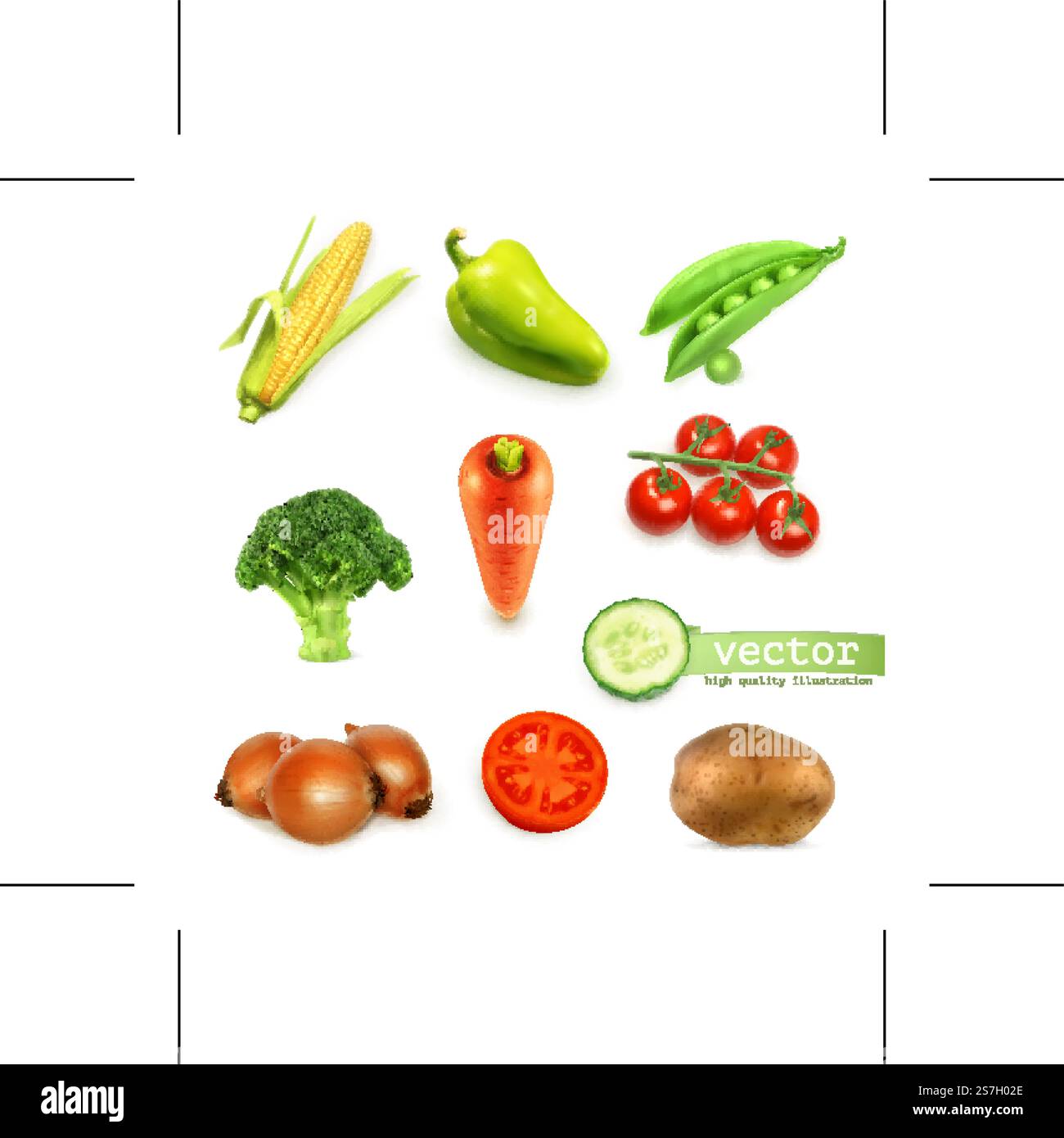 Set of vegetables, vector illustration Stock Vector Image & Art - Alamy