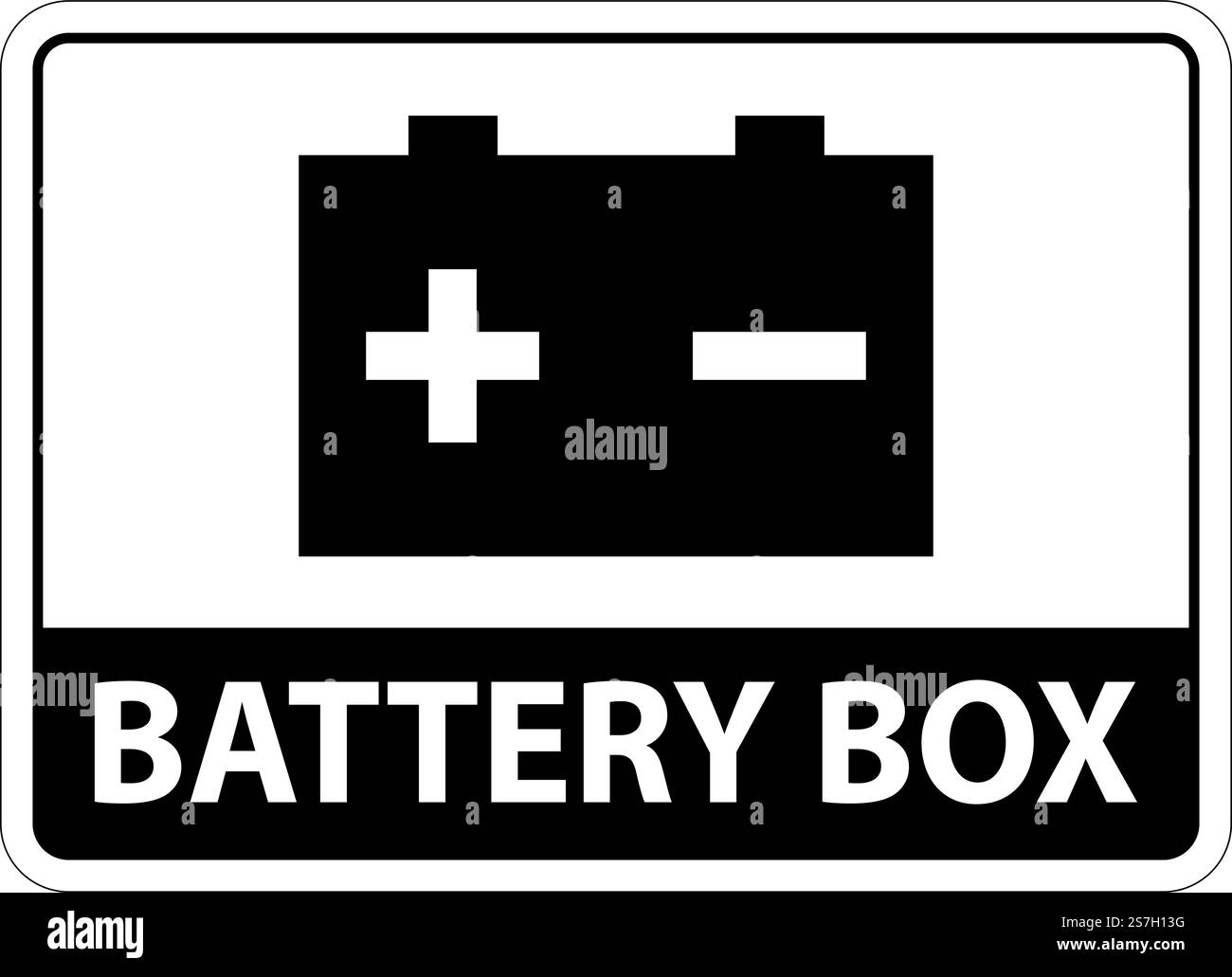 Symbol Battery Sign Battery Box On White Background Stock Vector Image ...