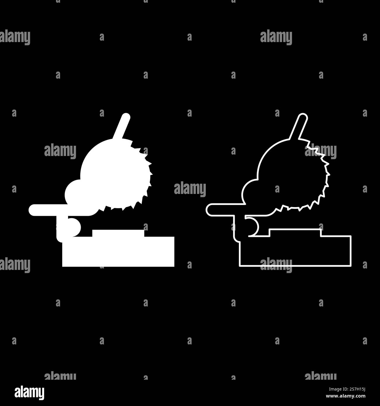 Miter saw bench steel cut off machine carpentry workshop concept set ...