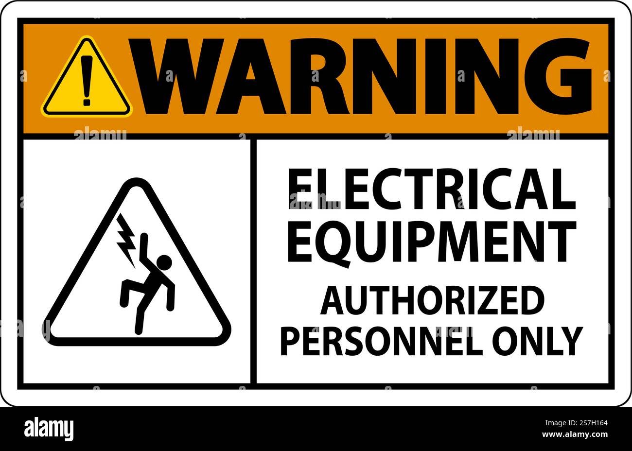 Warning Label Electrical Equipment, Authorized Personnel Only Stock ...