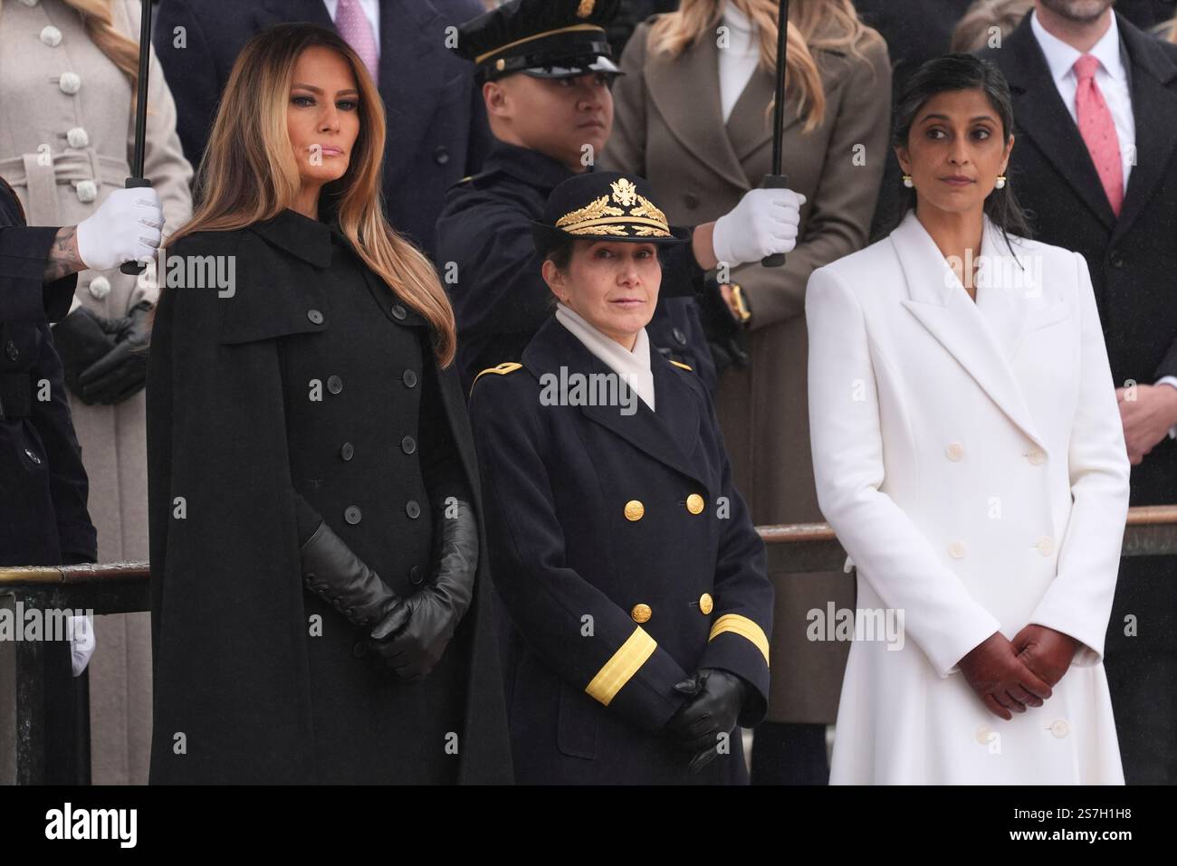 Melania Trump and Usha Vance arrives before President-elect Donald ...