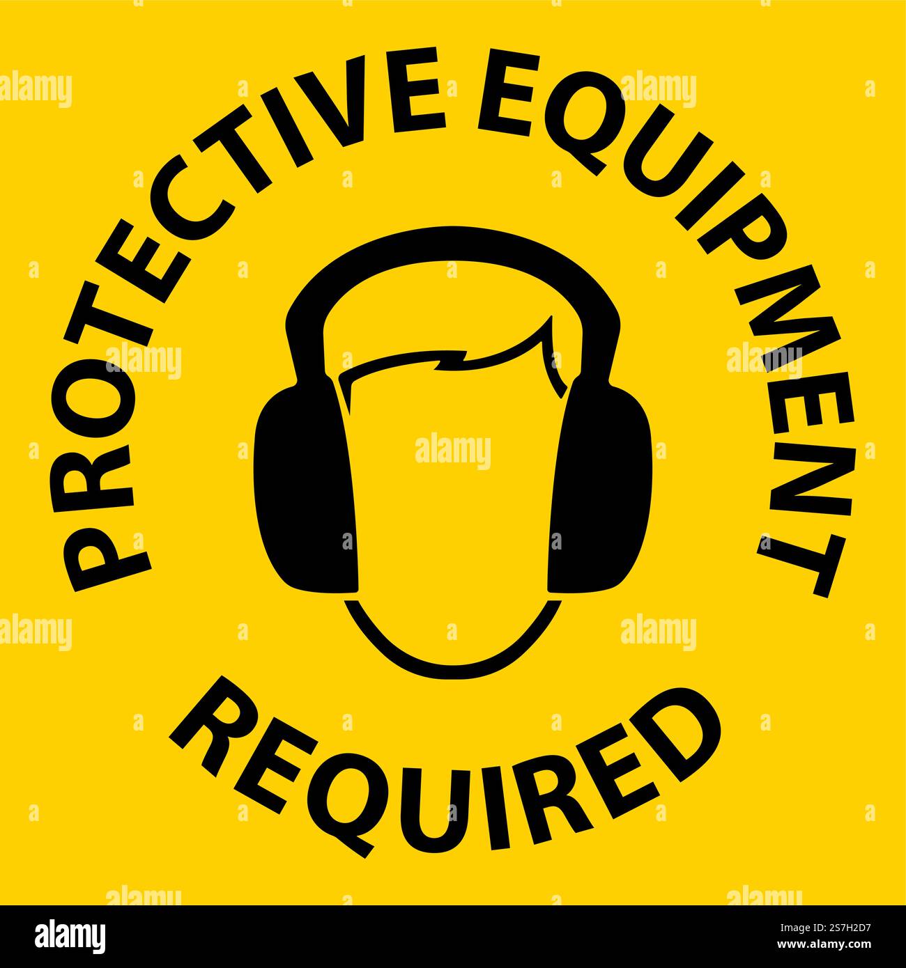 Symbol Floor Sign, Protective Equipment Required Stock Vector Image ...