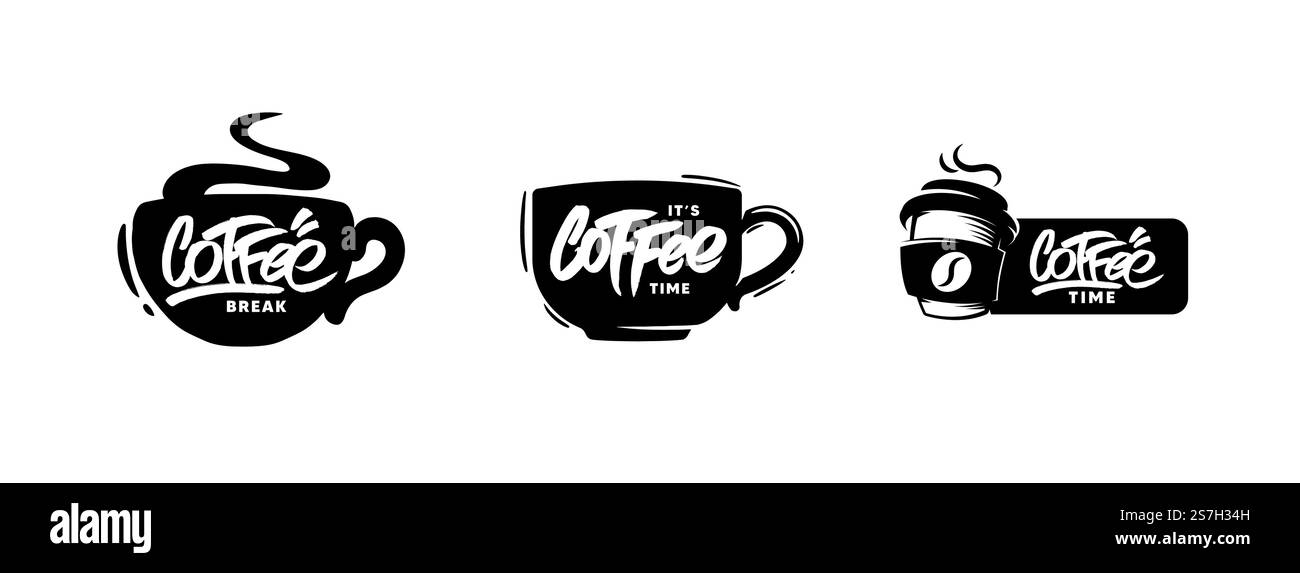 Set of coffee quotes graphics, logos, labels and badges Stock Vector ...