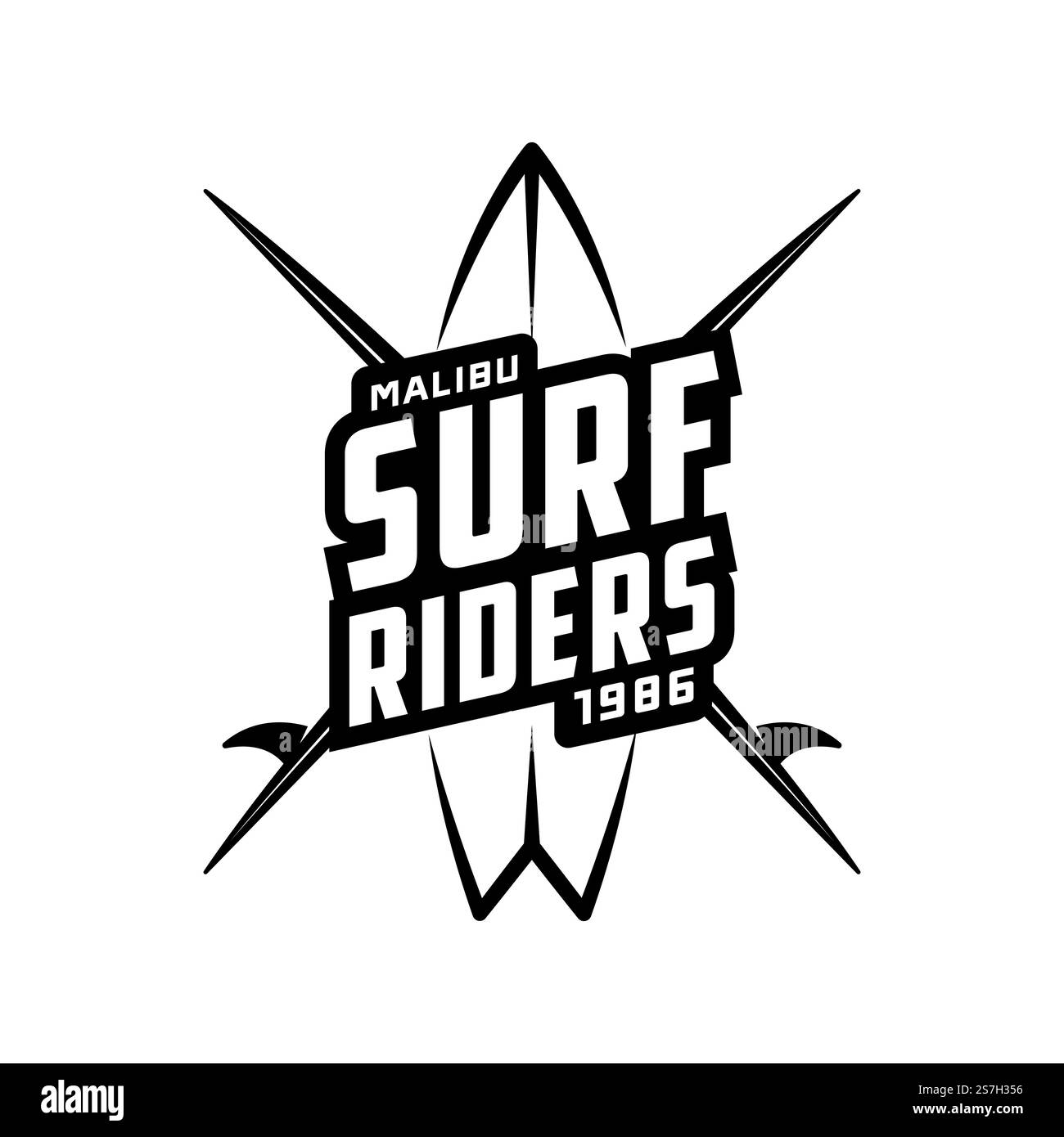 Vintage surfing graphic, logo, label and emblem Stock Vector Image ...