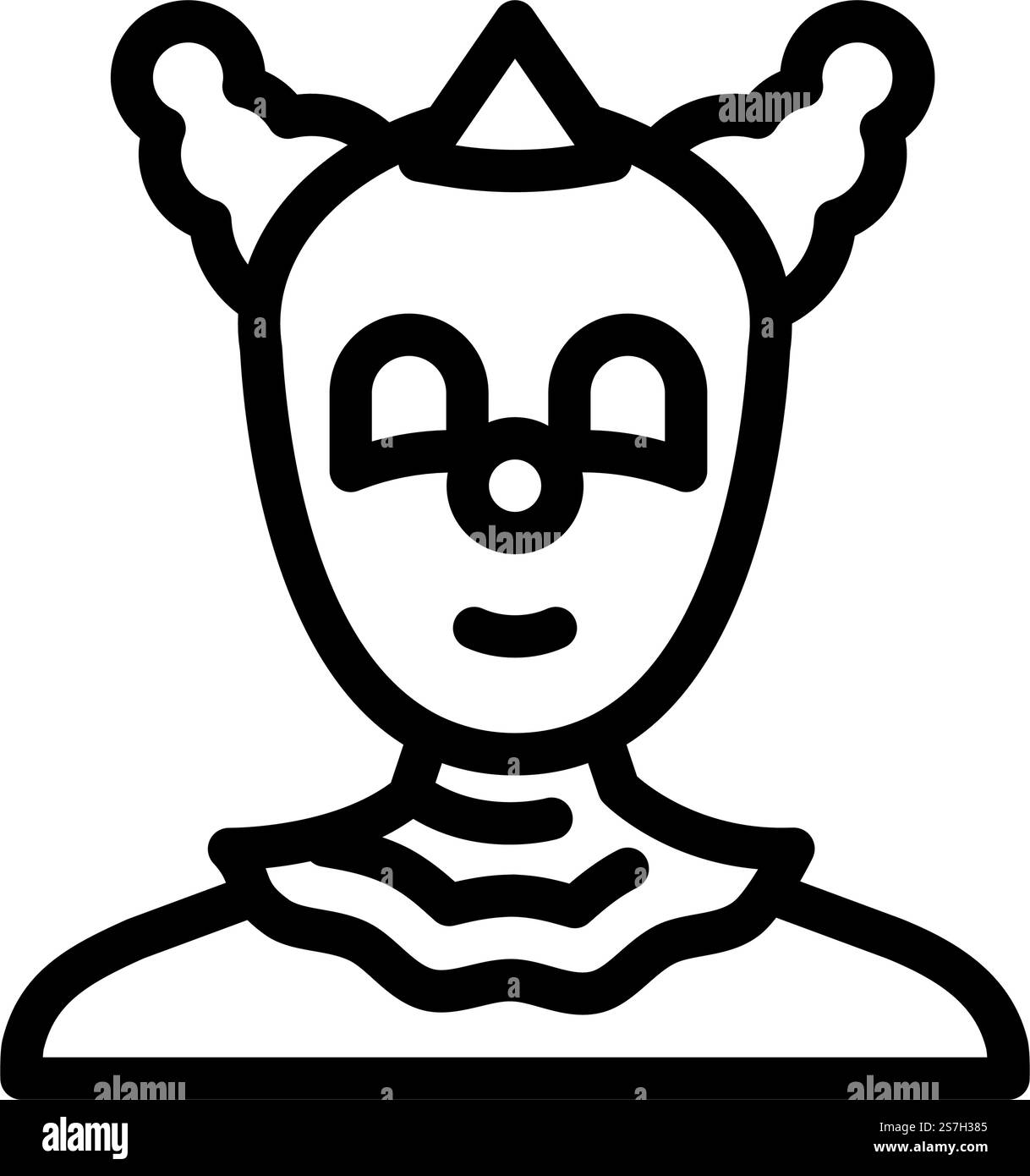 clown carnival show line icon vector. clown carnival show sign ...