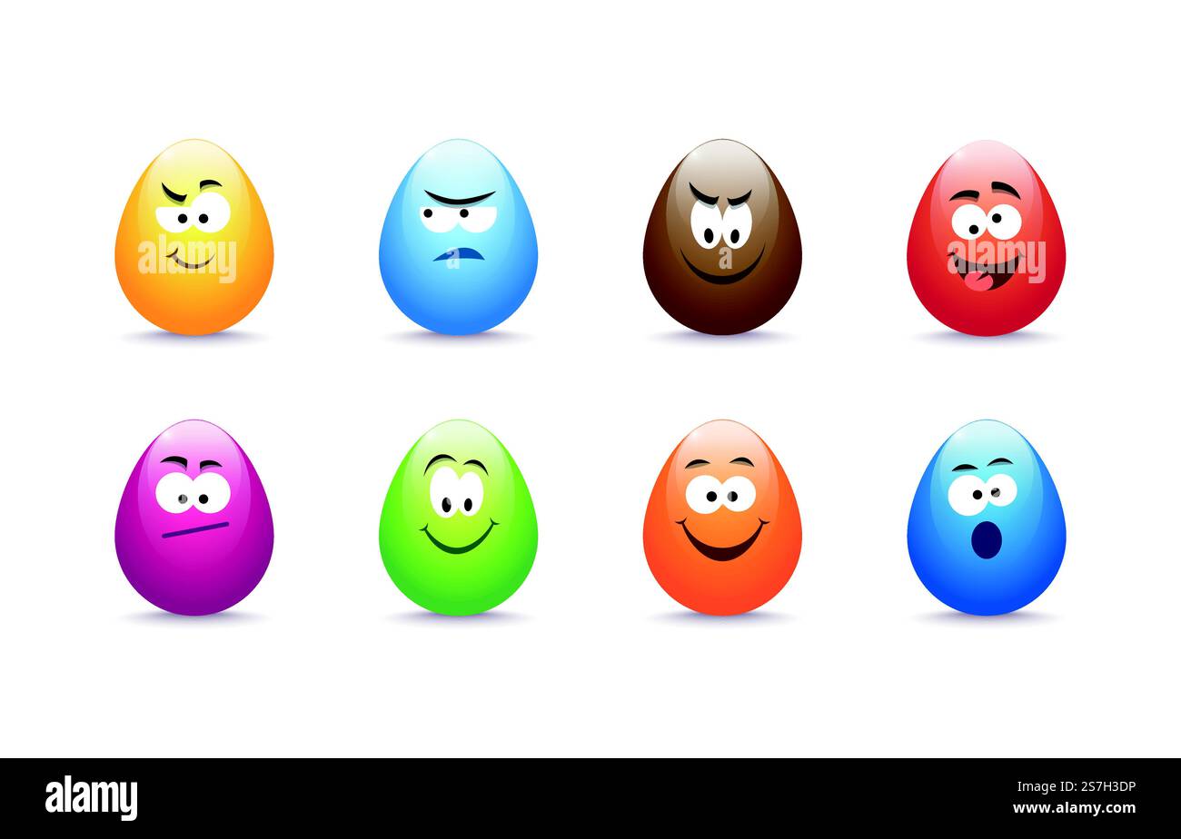 Funny Easter eggs Stock Vector Image & Art - Alamy