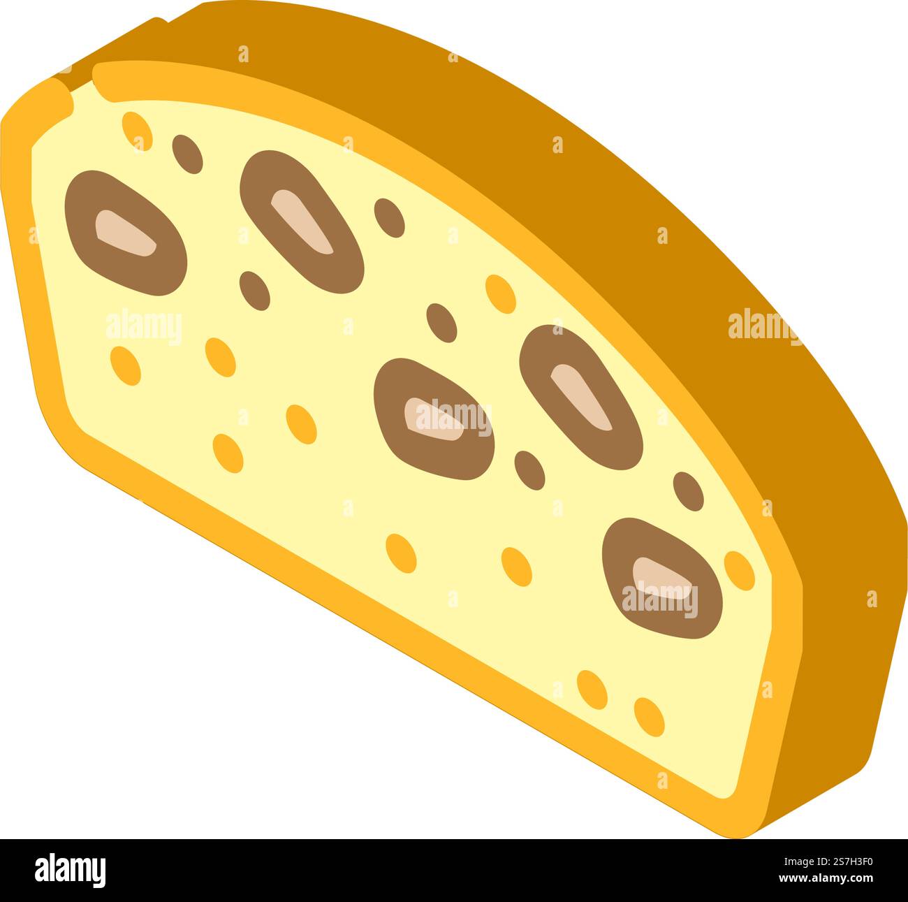 raisin bun food meal isometric icon vector. raisin bun food meal sign ...