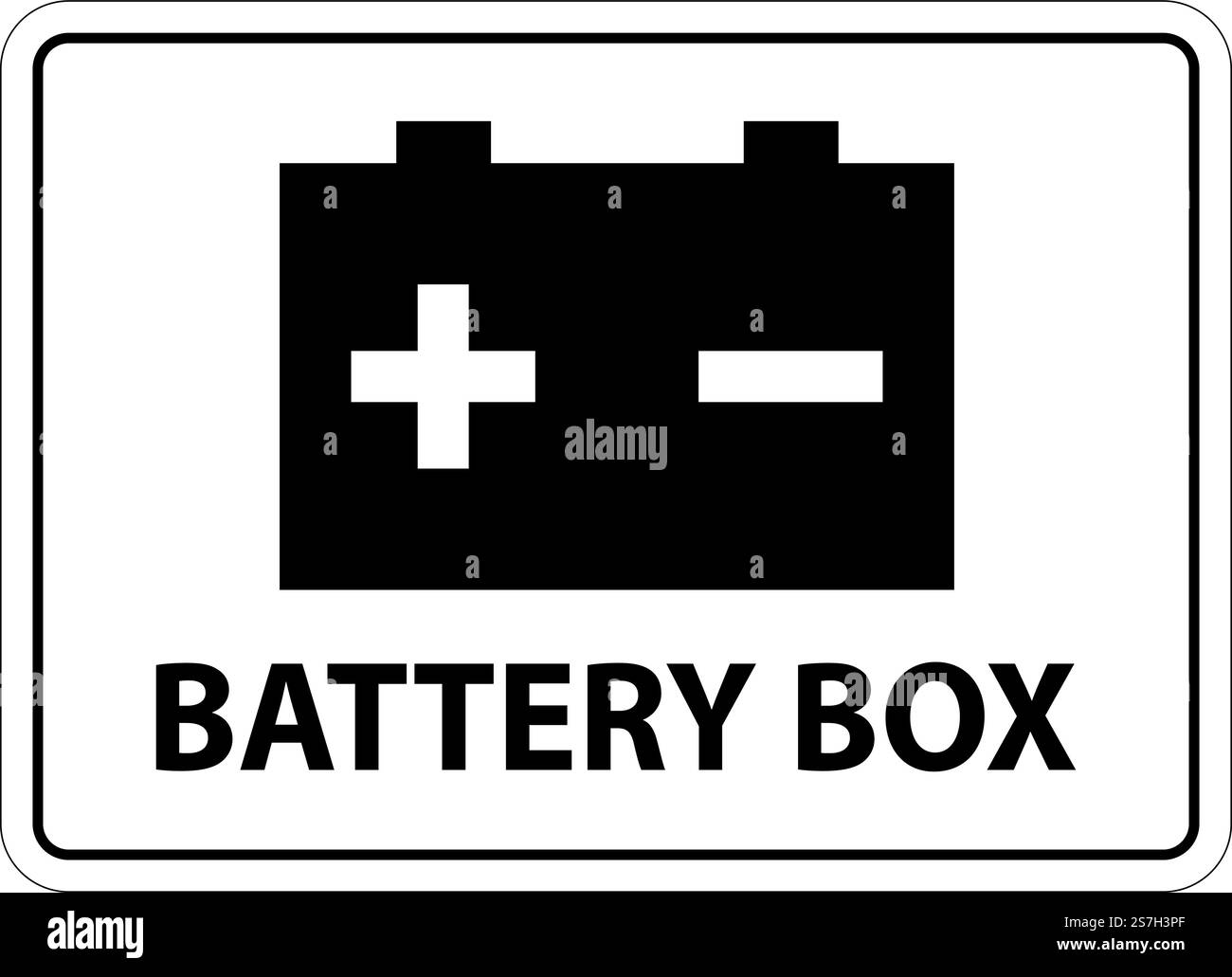 Symbol Battery Sign Battery Box On White Background Stock Vector Image ...