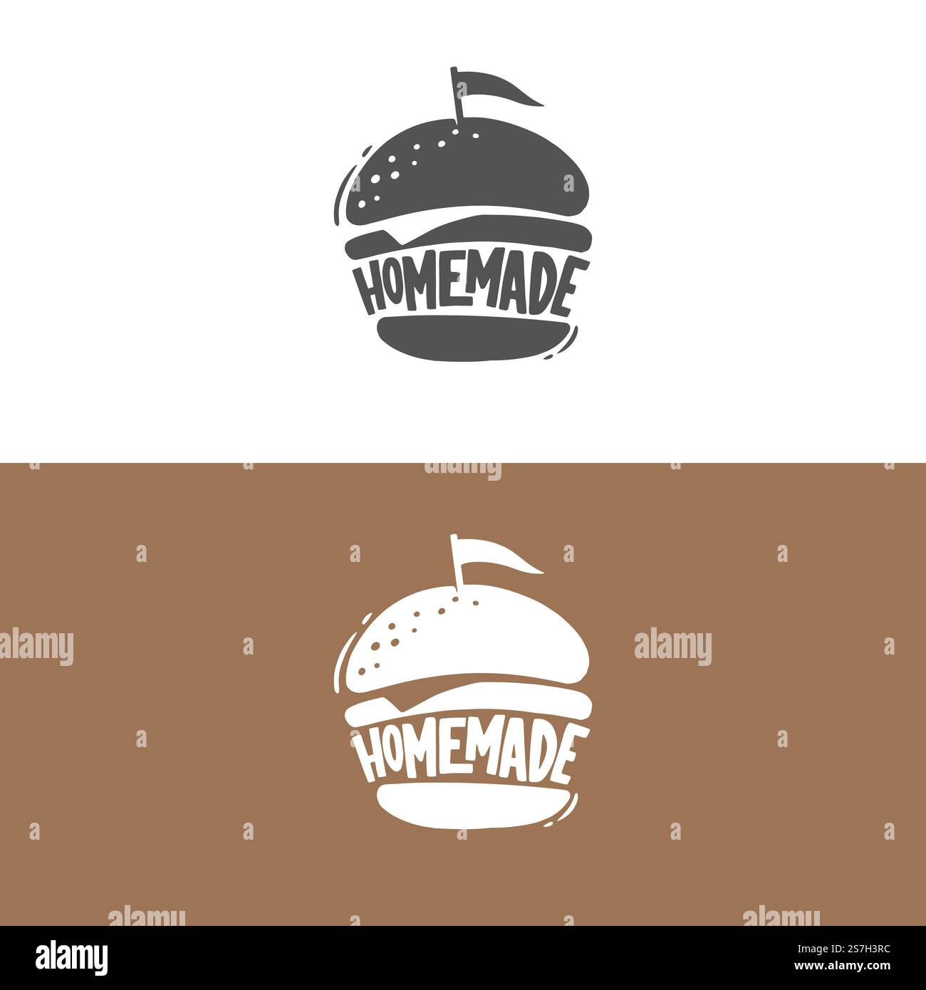 Homemade burgers retro logo, emblem Stock Vector Image & Art - Alamy