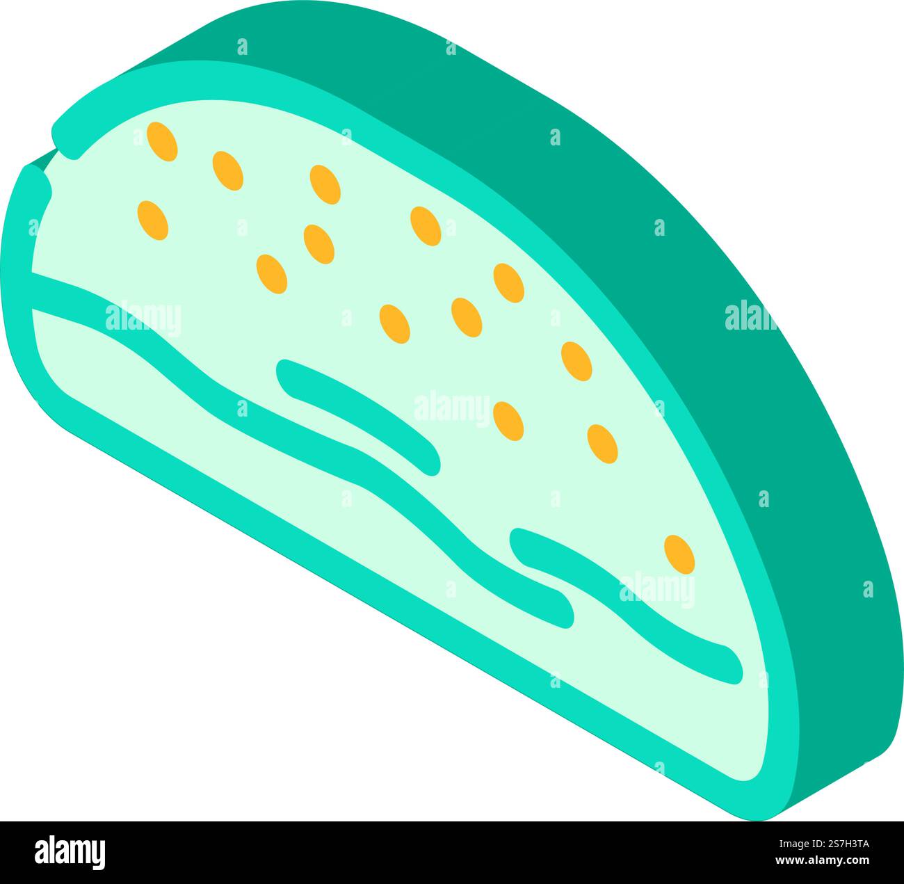 spinach bun food meal isometric icon vector. spinach bun food meal sign ...