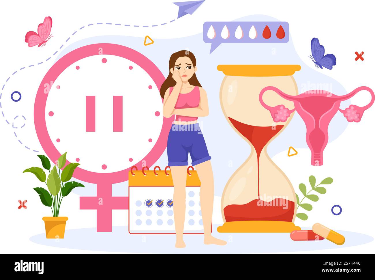 HRT or Hormone Replacement Therapy Acronym Vector Illustration with ...
