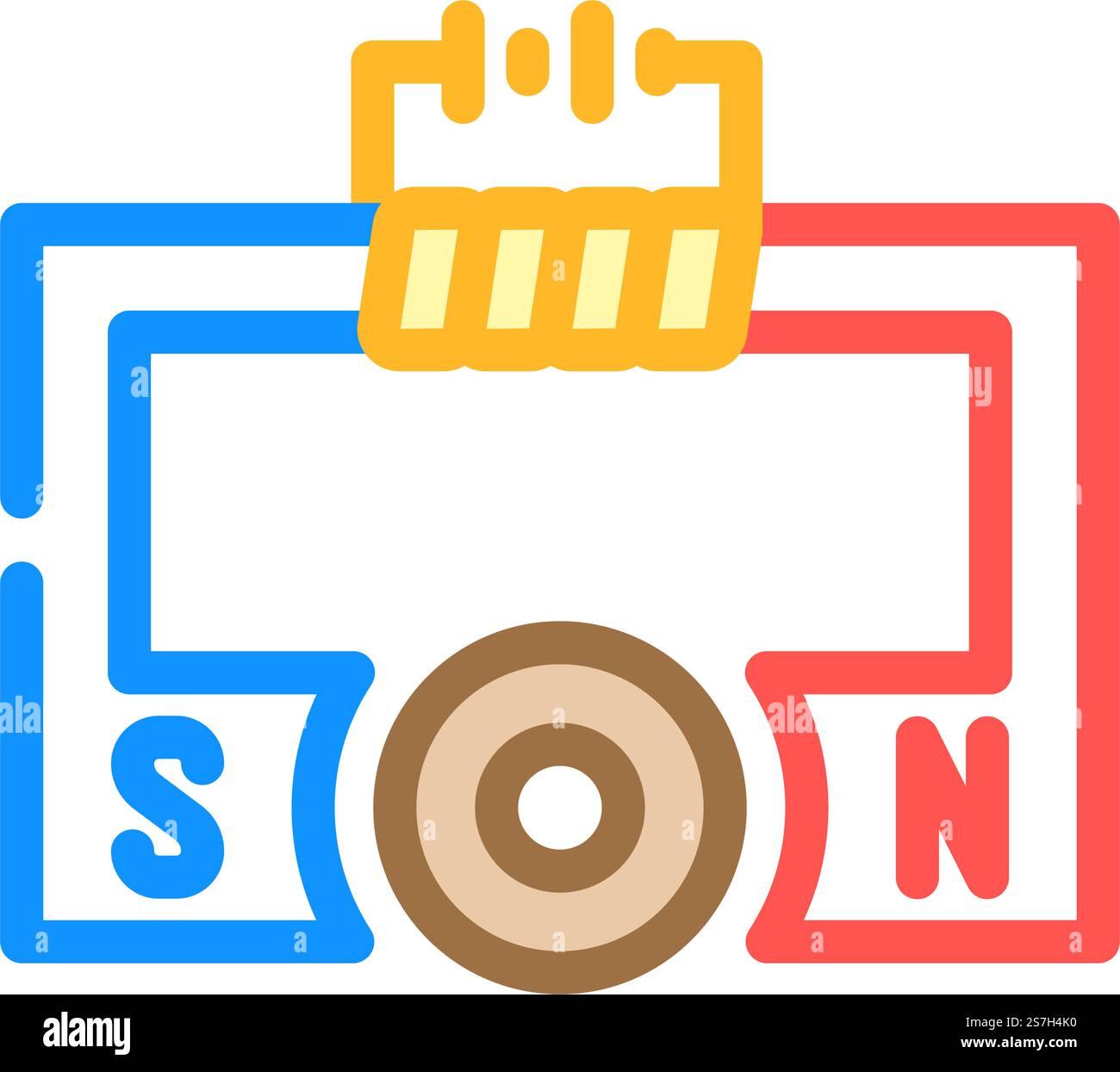 ac generator electrical engineer color icon vector. ac generator ...