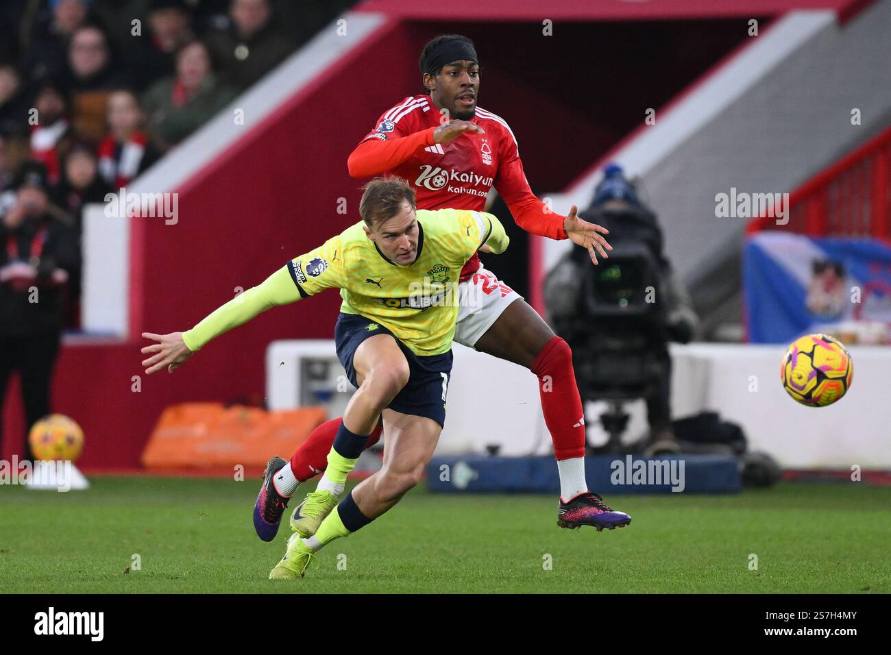 City Ground, Nottingham on Sunday 19th January 2025. Anthony Elanga of ...