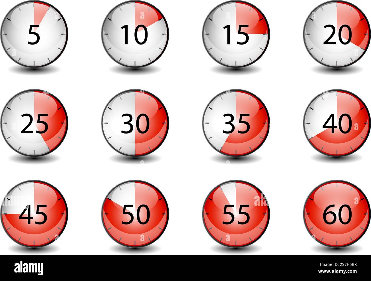 Set of 3D timer icon Stock Vector Image & Art - Alamy