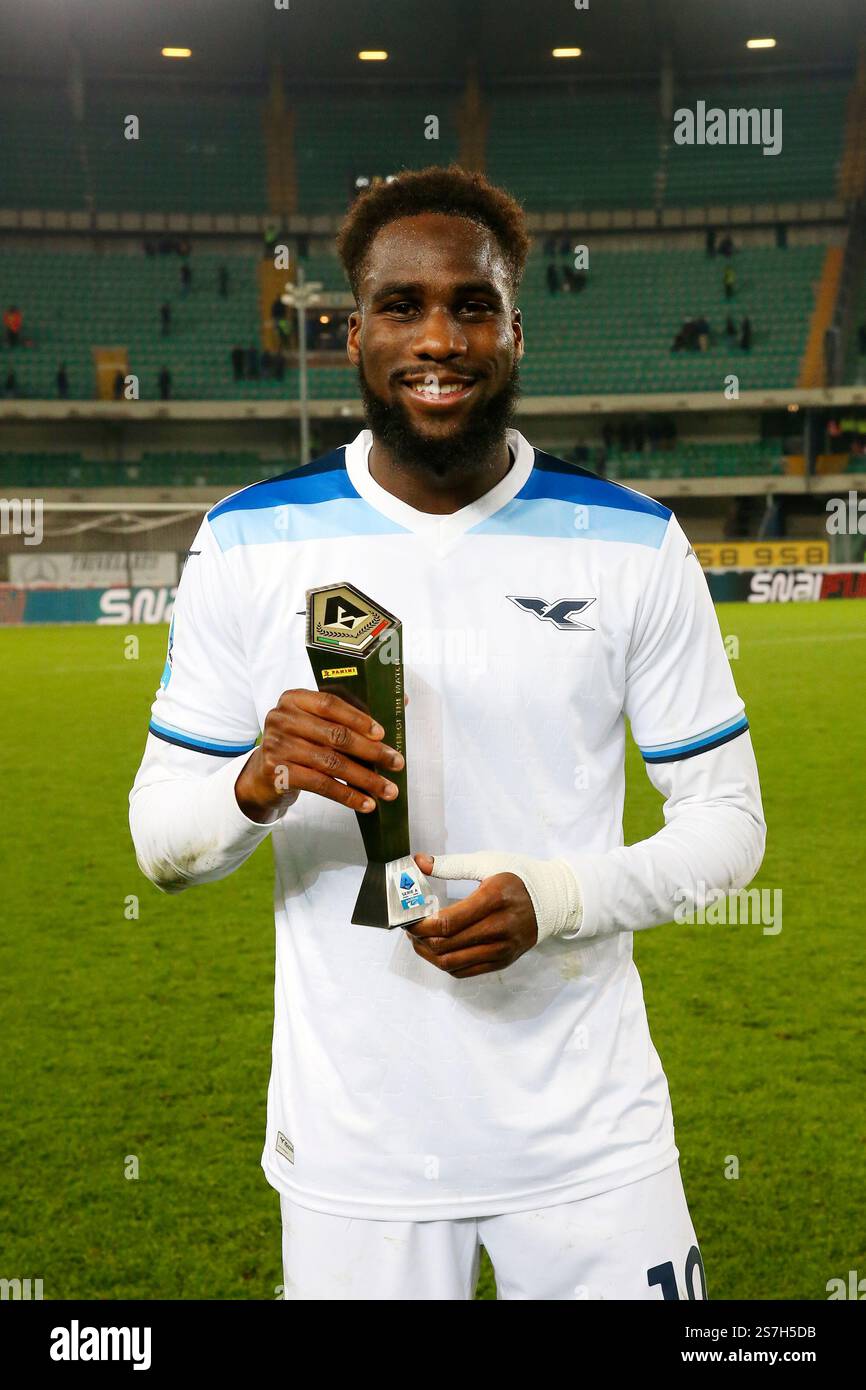Verona, Italia. 19th Jan, 2025. Lazio's Boulaye Dia In action during ...