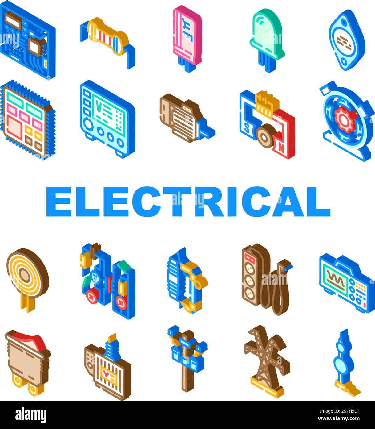 engineer worker industry icons set vector. technician work, maintenance ...