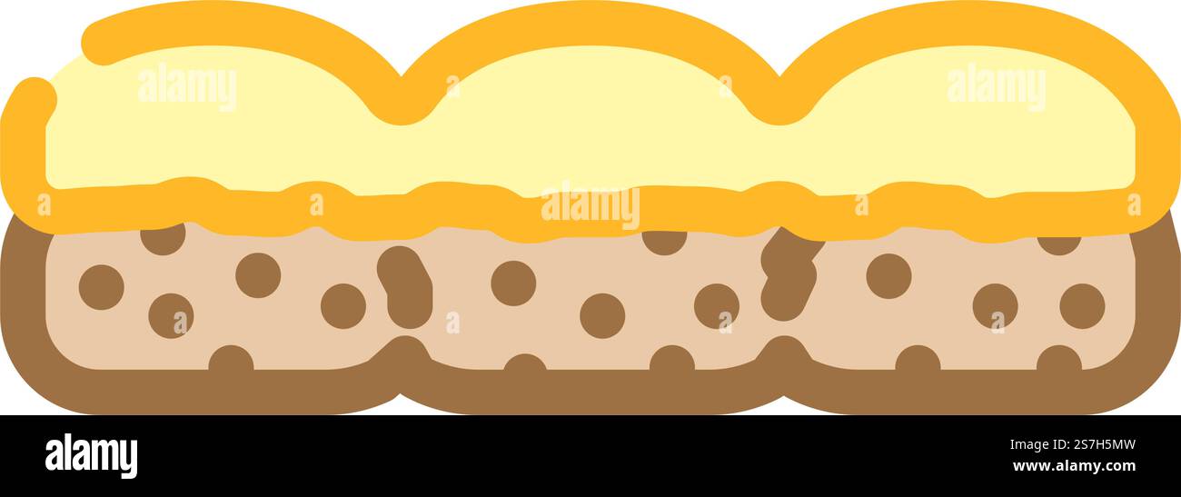 brioche bun food meal color icon vector. brioche bun food meal sign ...