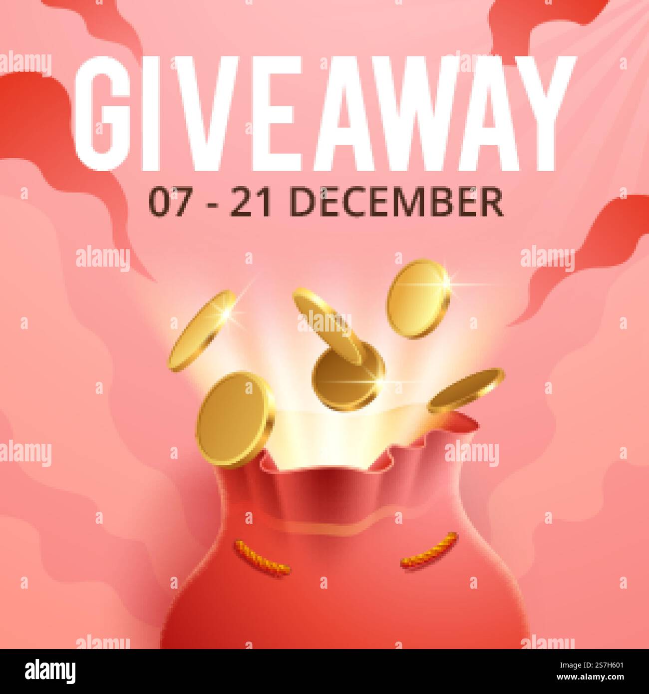 Giveaway poster template design for social media post Stock Vector ...