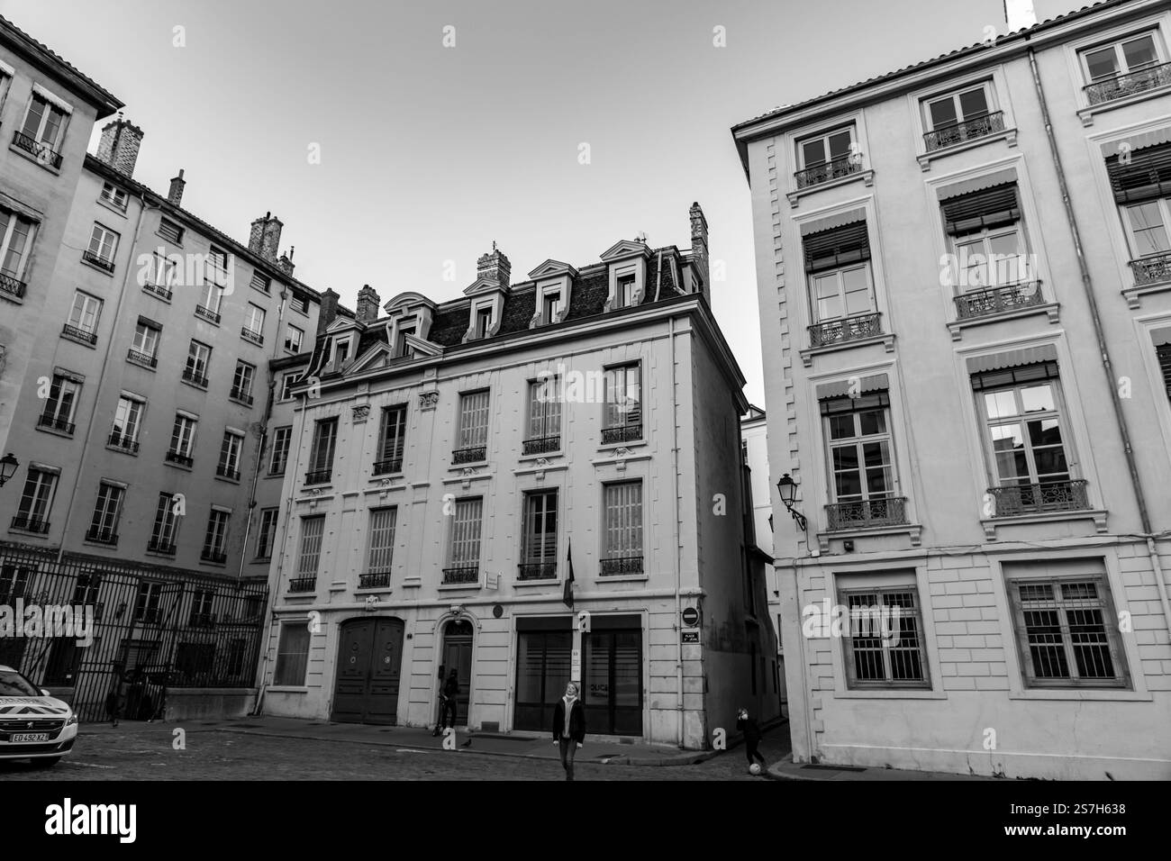Lyon, France - January 25, 2022: The Place Saint-Jean is an old ...