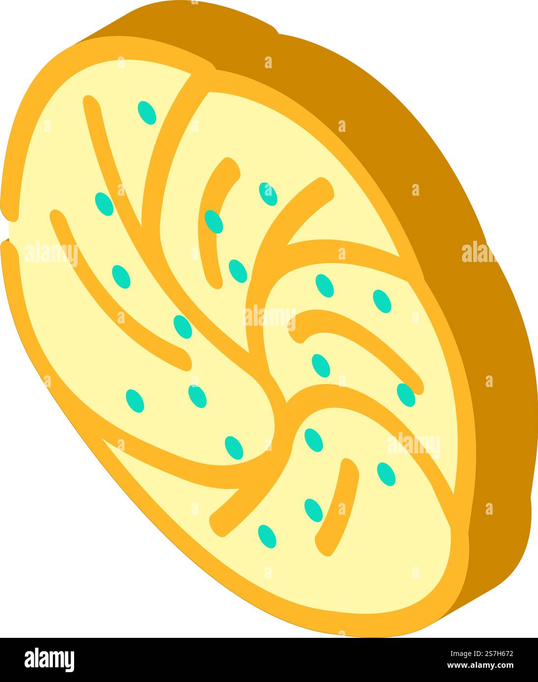 pesto bun food meal isometric icon vector. pesto bun food meal sign ...