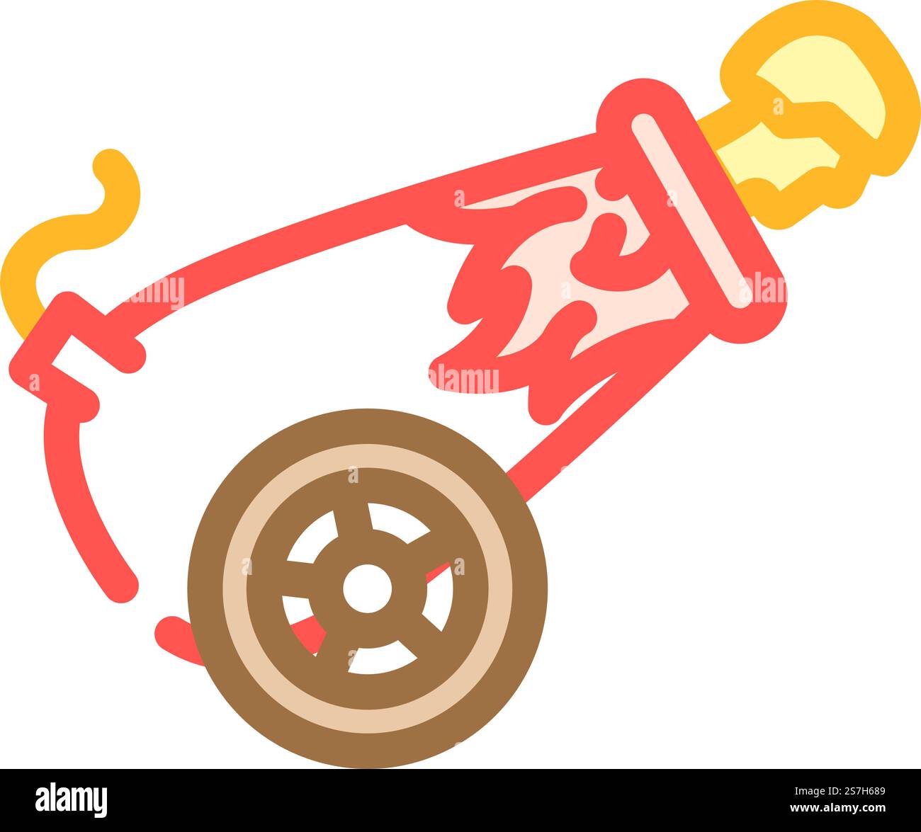 human cannonball carnival show color icon vector. human cannonball ...