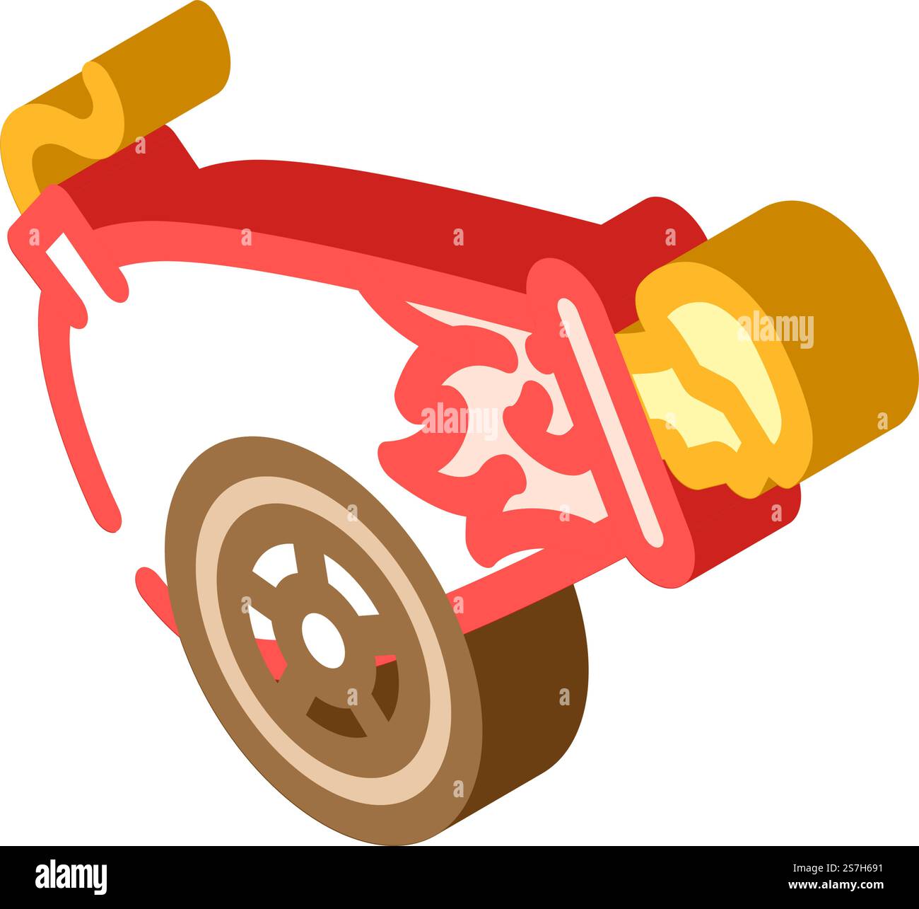 human cannonball carnival show isometric icon vector. human cannonball ...