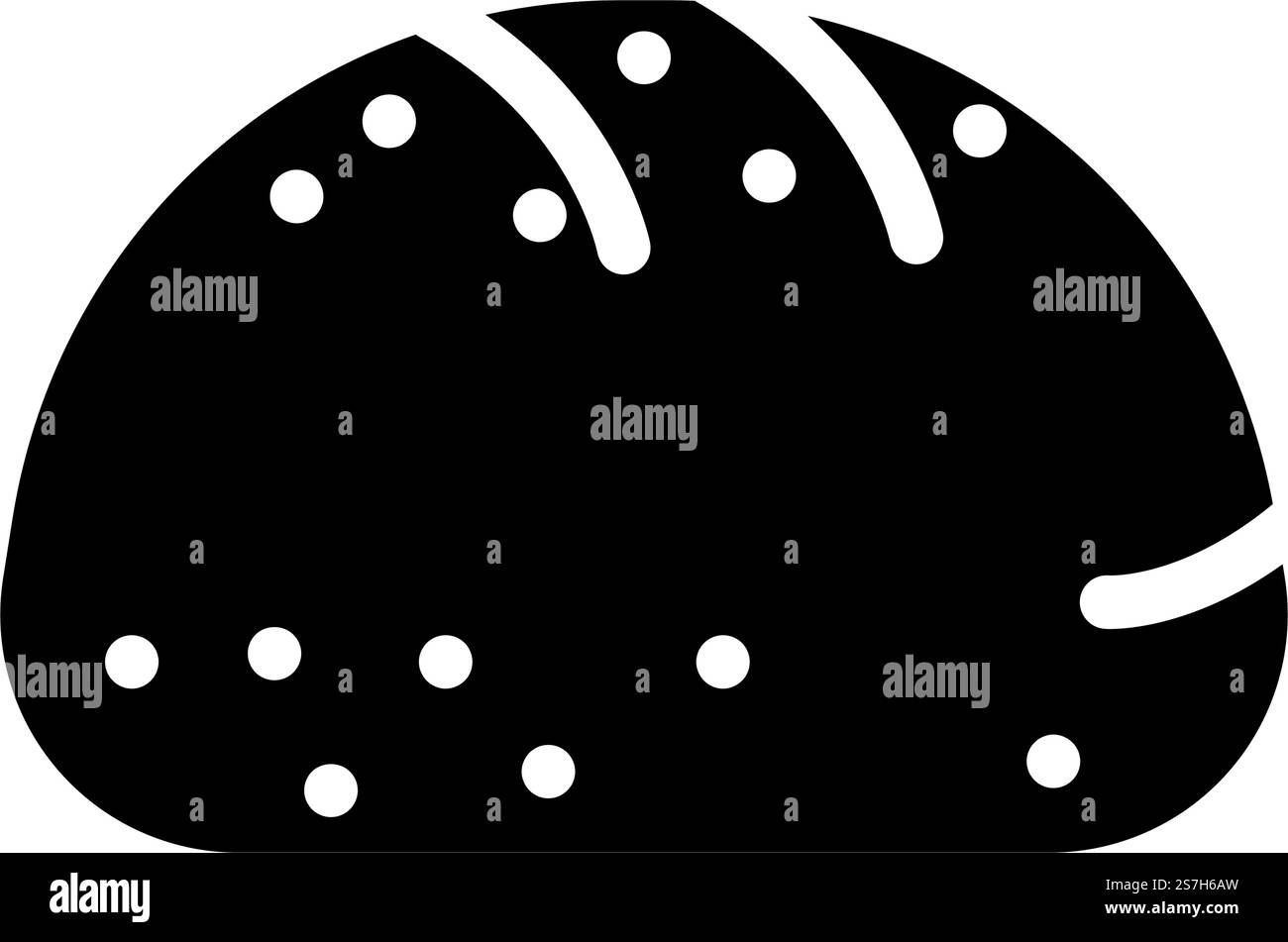 sourdough bun food meal glyph icon vector. sourdough bun food meal sign ...