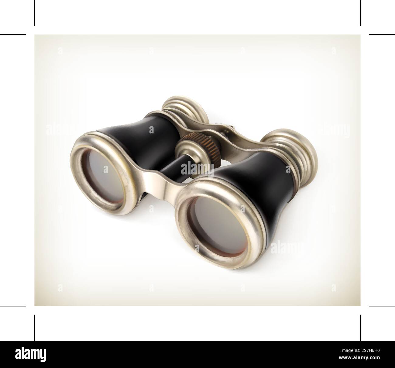 Vintage binoculars vector Stock Vector Image & Art - Alamy