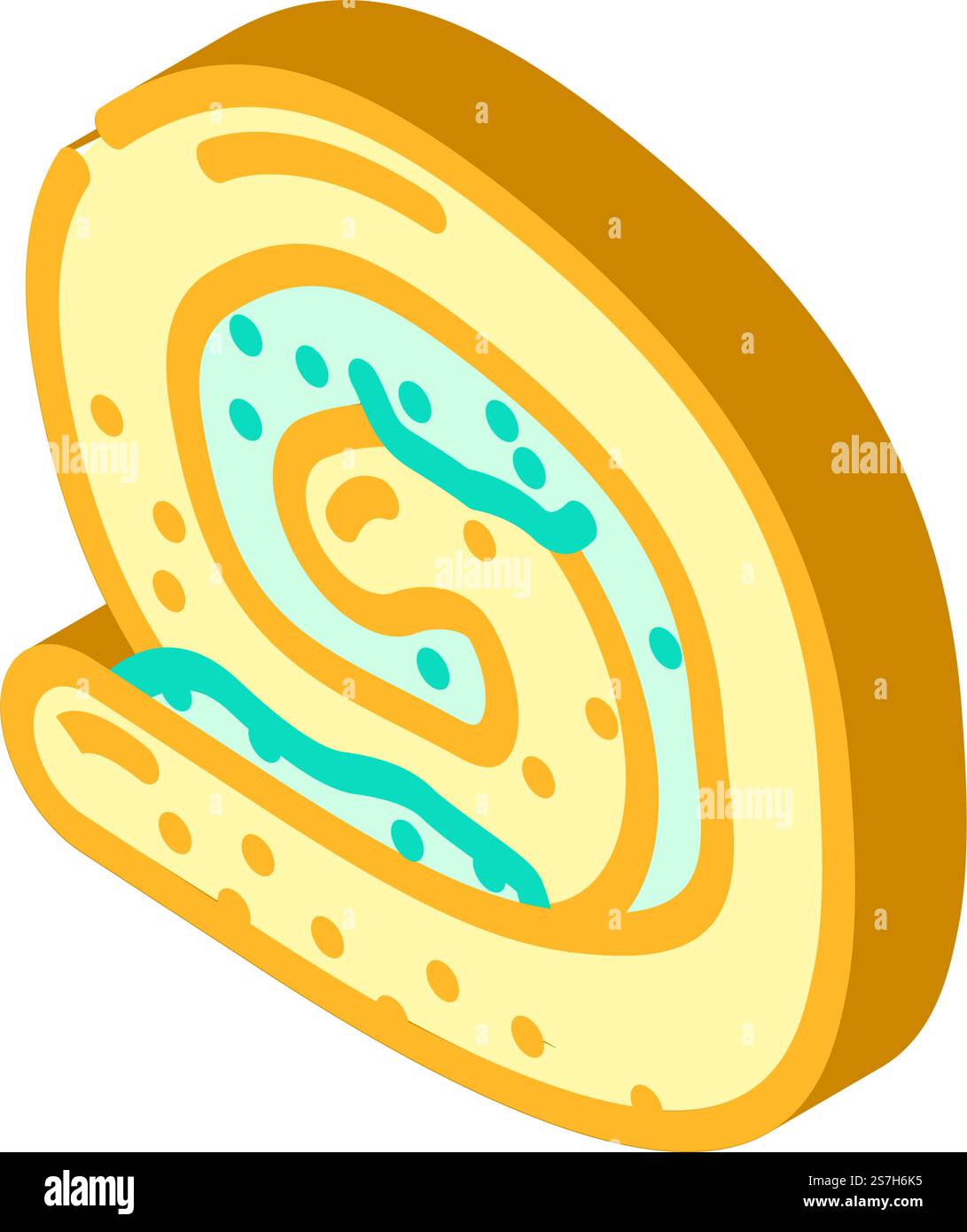feta bun food meal isometric icon vector. feta bun food meal sign ...