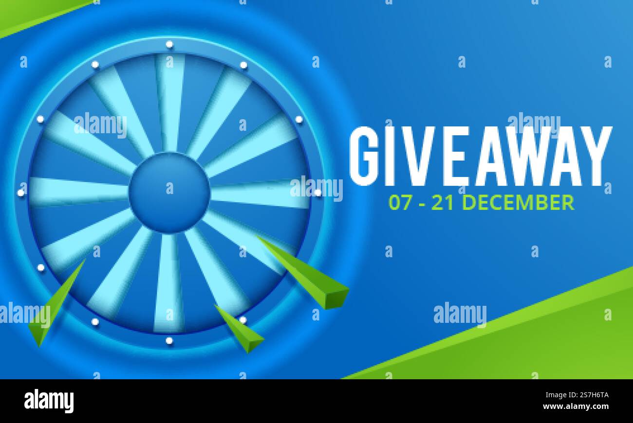 Giveaway poster template design for social media post Stock Vector ...