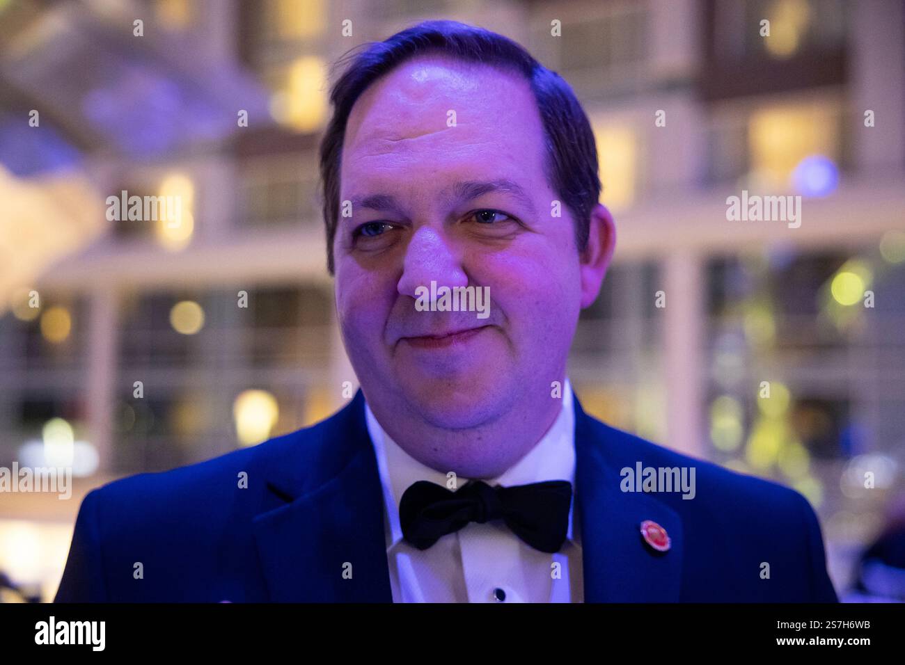 Republican Party of Florida Chair Evan Power speaks with a reporter ...