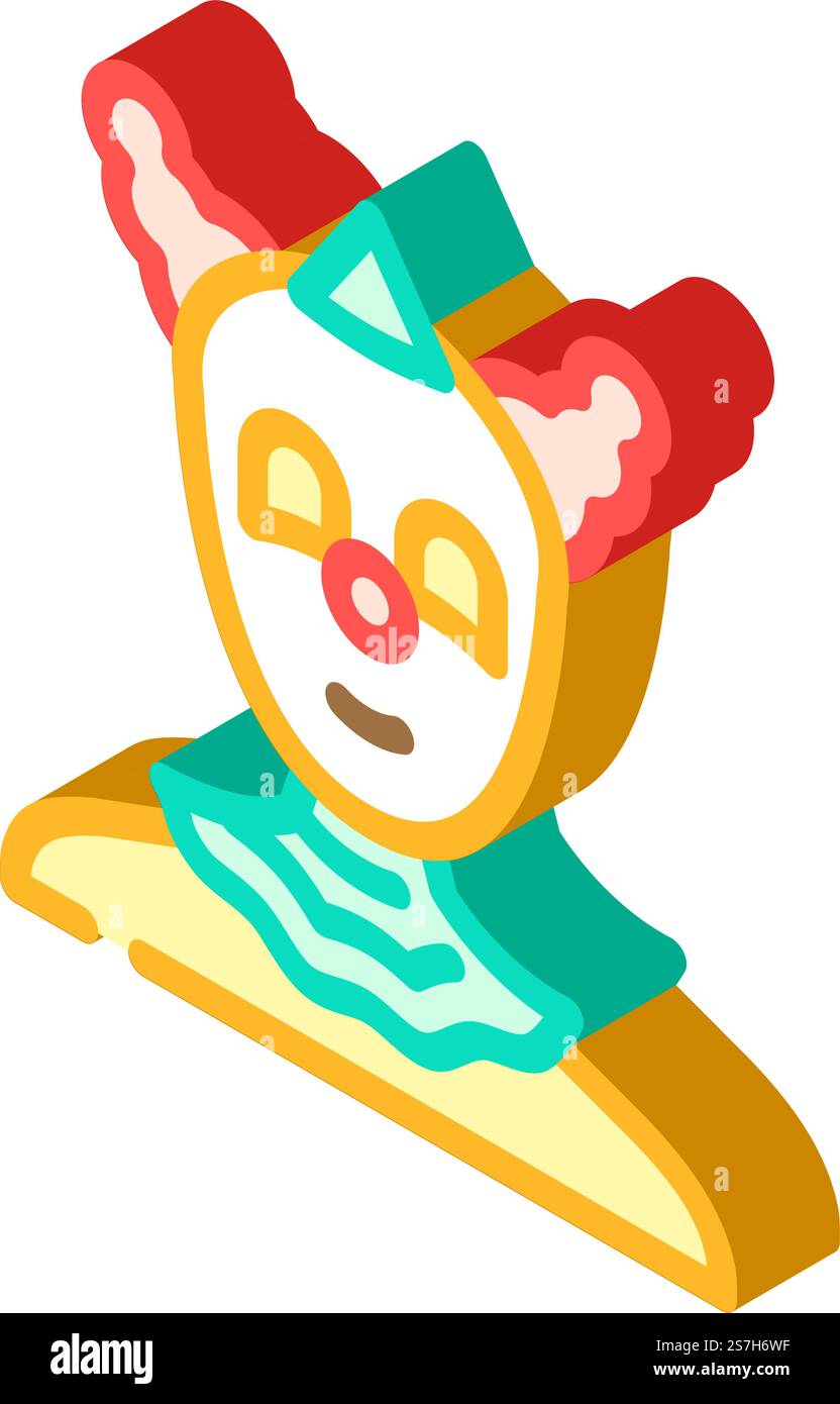 clown carnival show isometric icon vector. clown carnival show sign ...