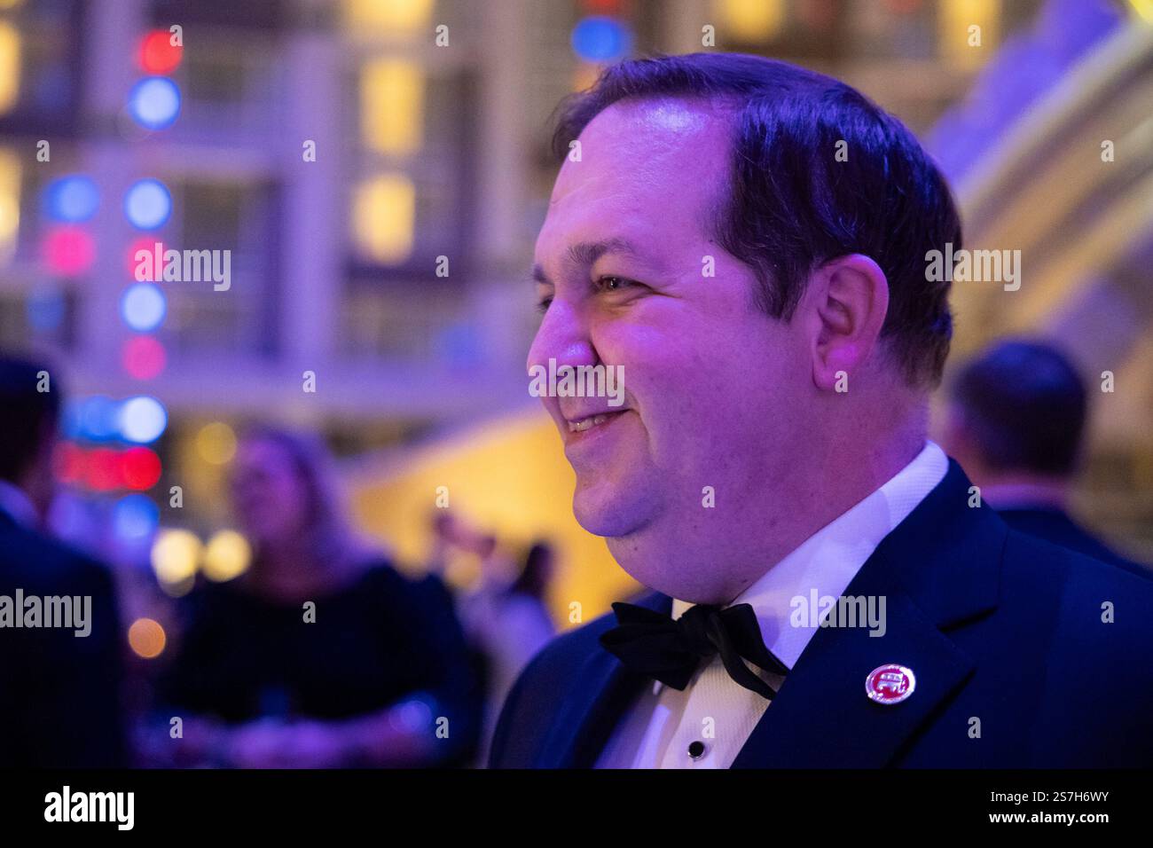 Republican Party of Florida Chair Evan Power speaks with a reporter ...