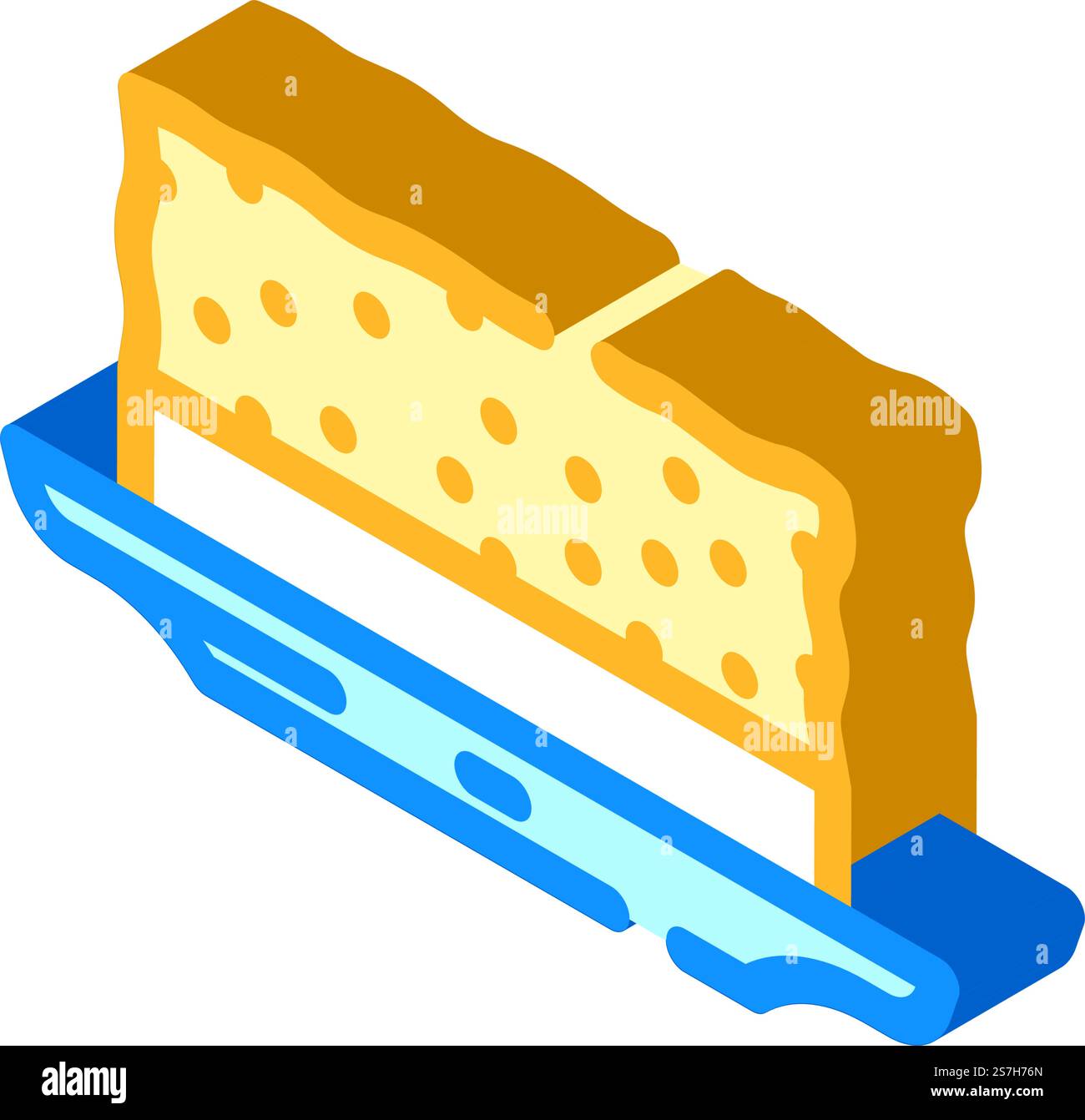 lemon bar food snack isometric icon vector. lemon bar food snack sign ...