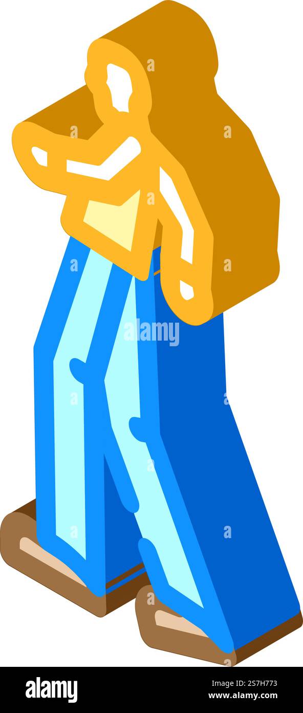 stilt walker carnival show isometric icon vector. stilt walker carnival ...